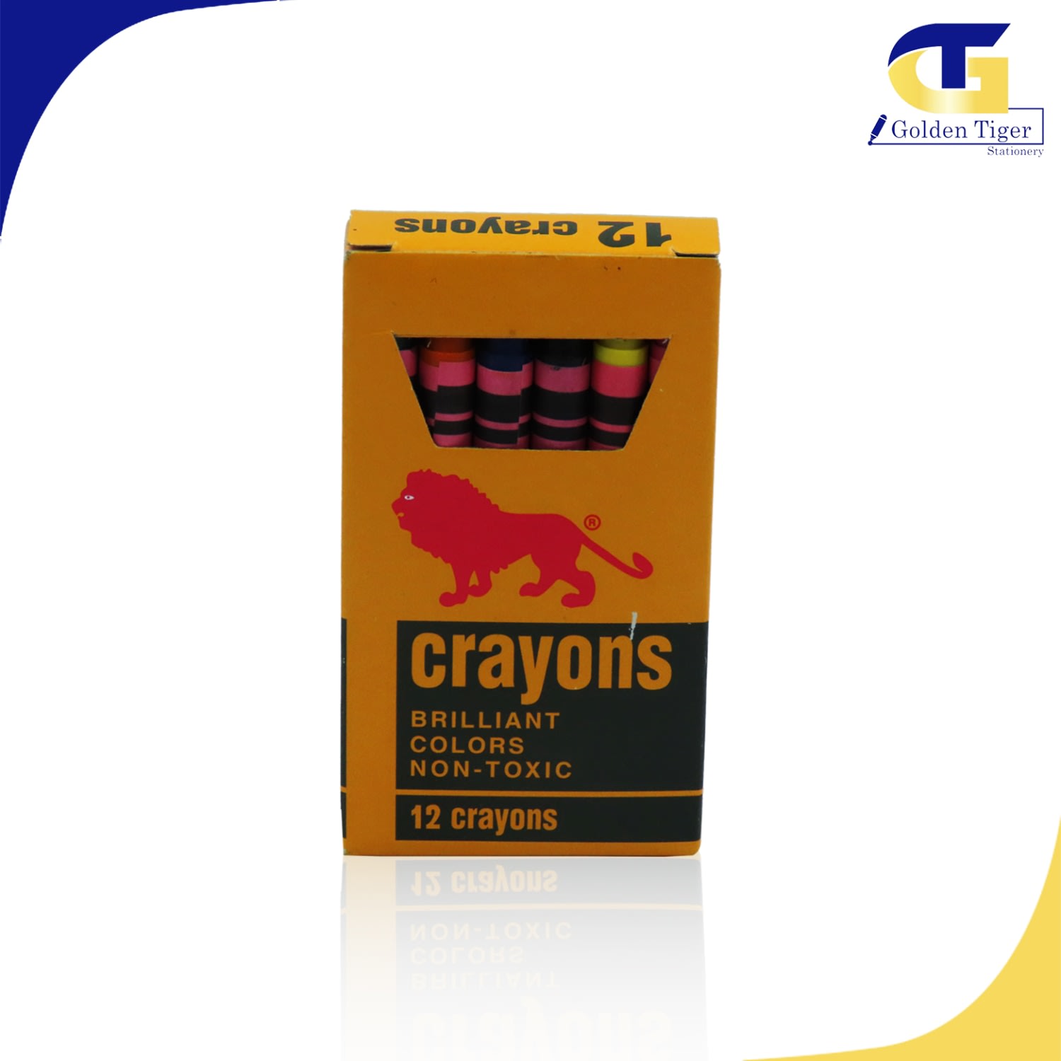 Lion Crayon 12Colours | Golden Tiger Stationery Store