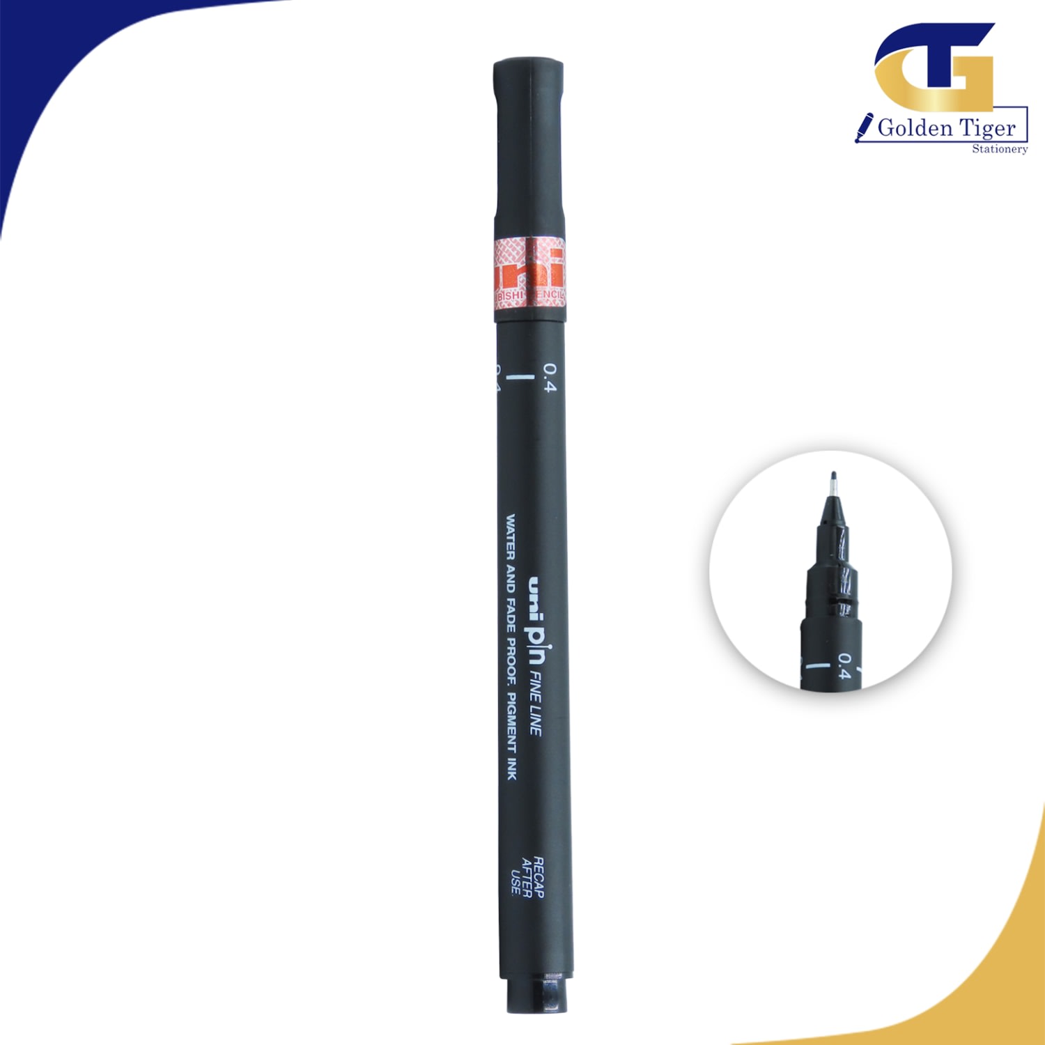 Uni Drawing Pen 0.4 Black | Golden Tiger Stationery Store