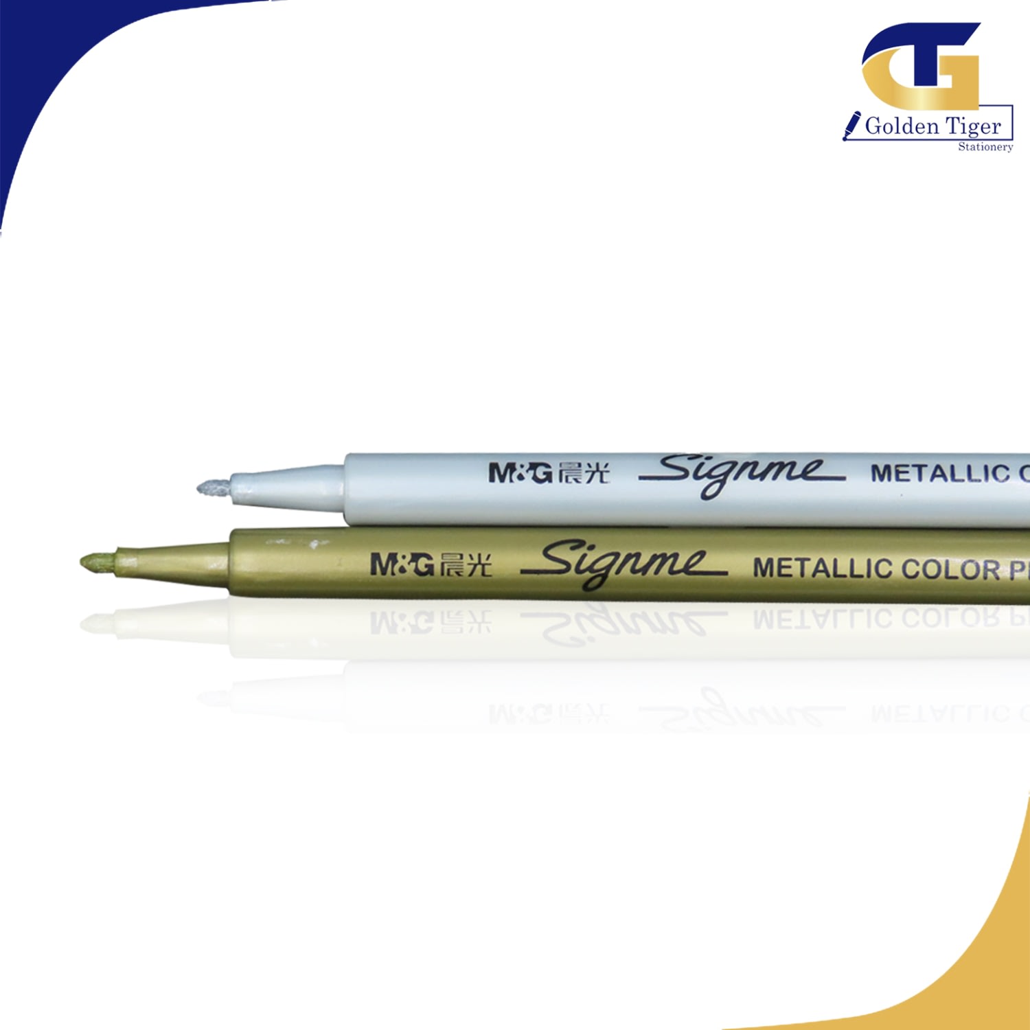 M&G Metallic Color Pen Silver | Golden Tiger Stationery Store