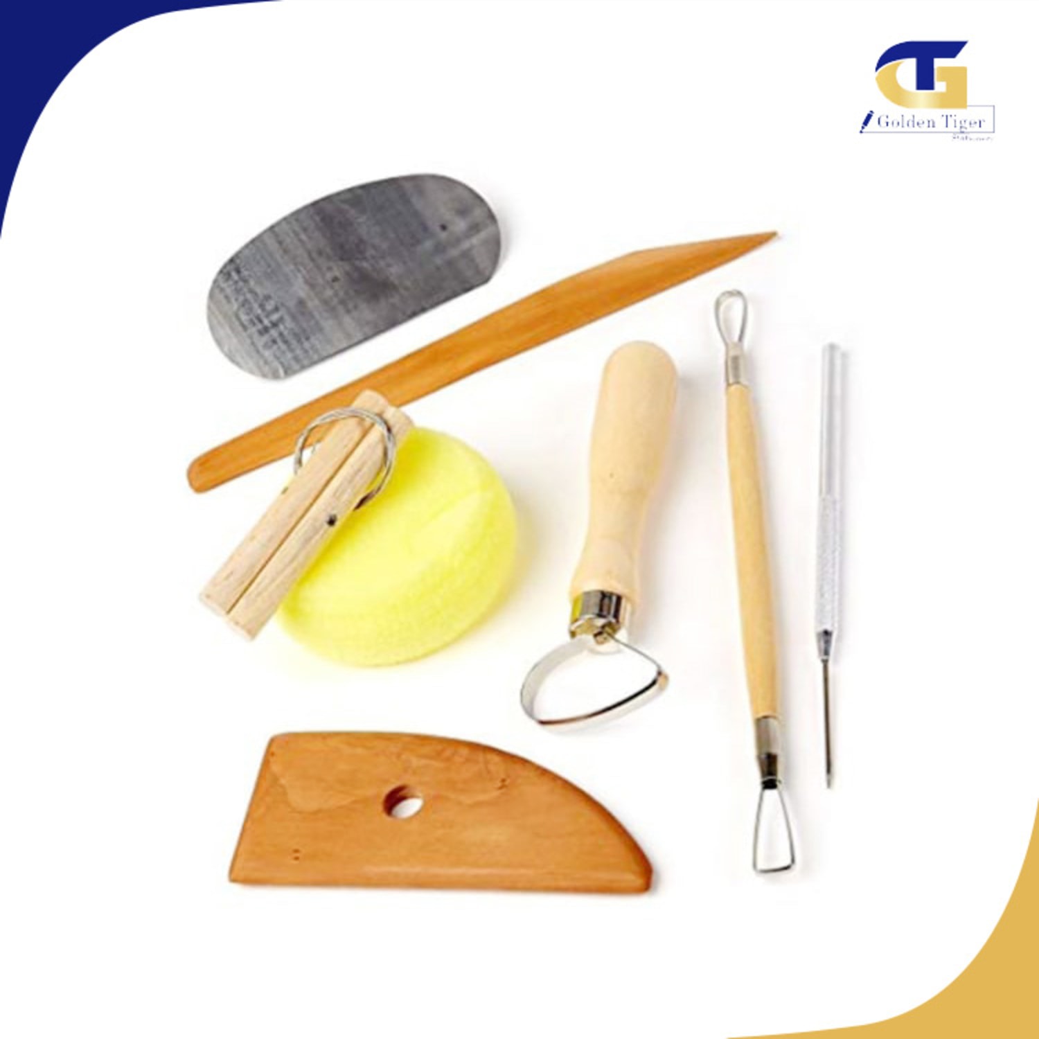Pottery Tool Kit With Sponge | Golden Tiger Stationery Store
