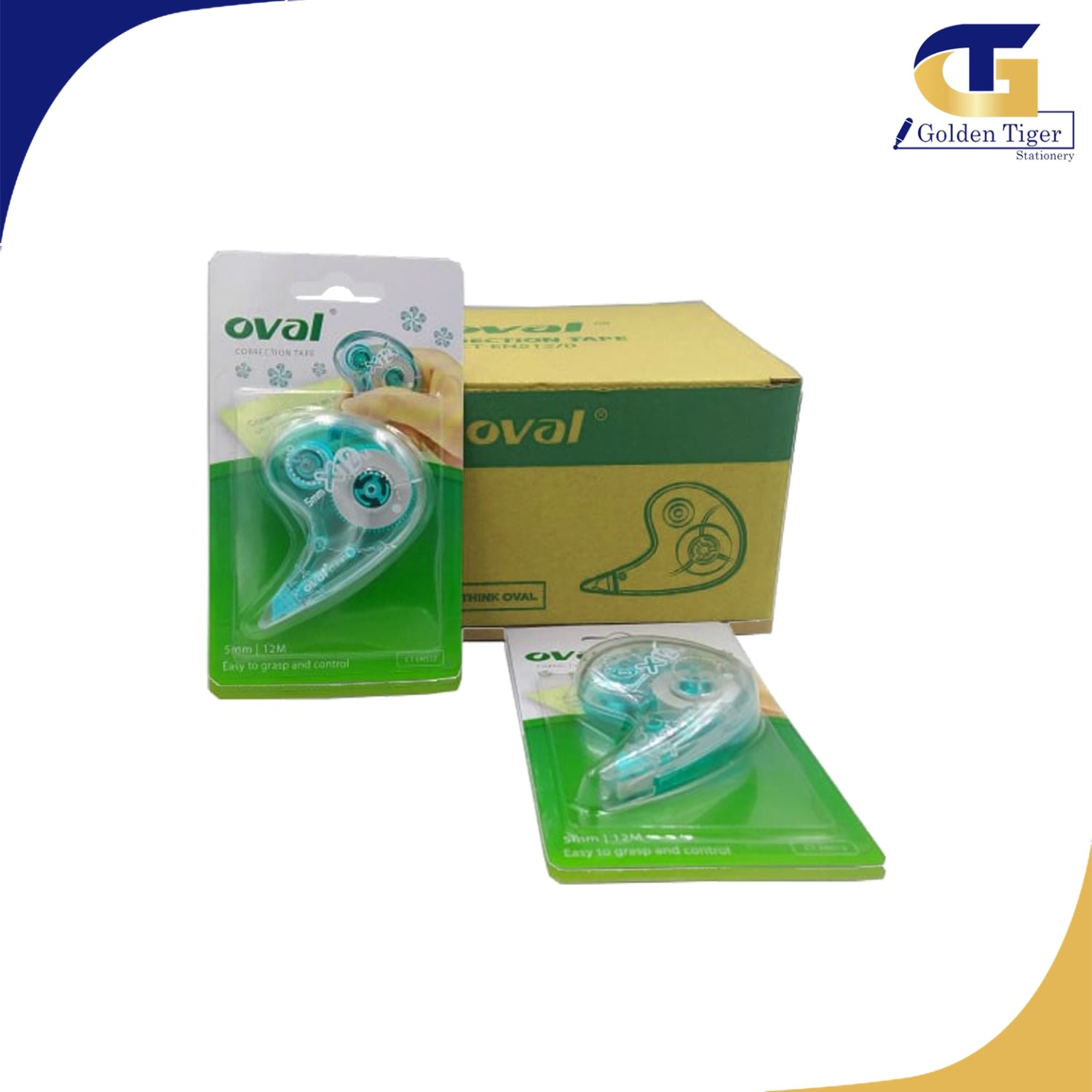 Oval Correction Tape (12pcs/box) | Golden Tiger Stationery Store