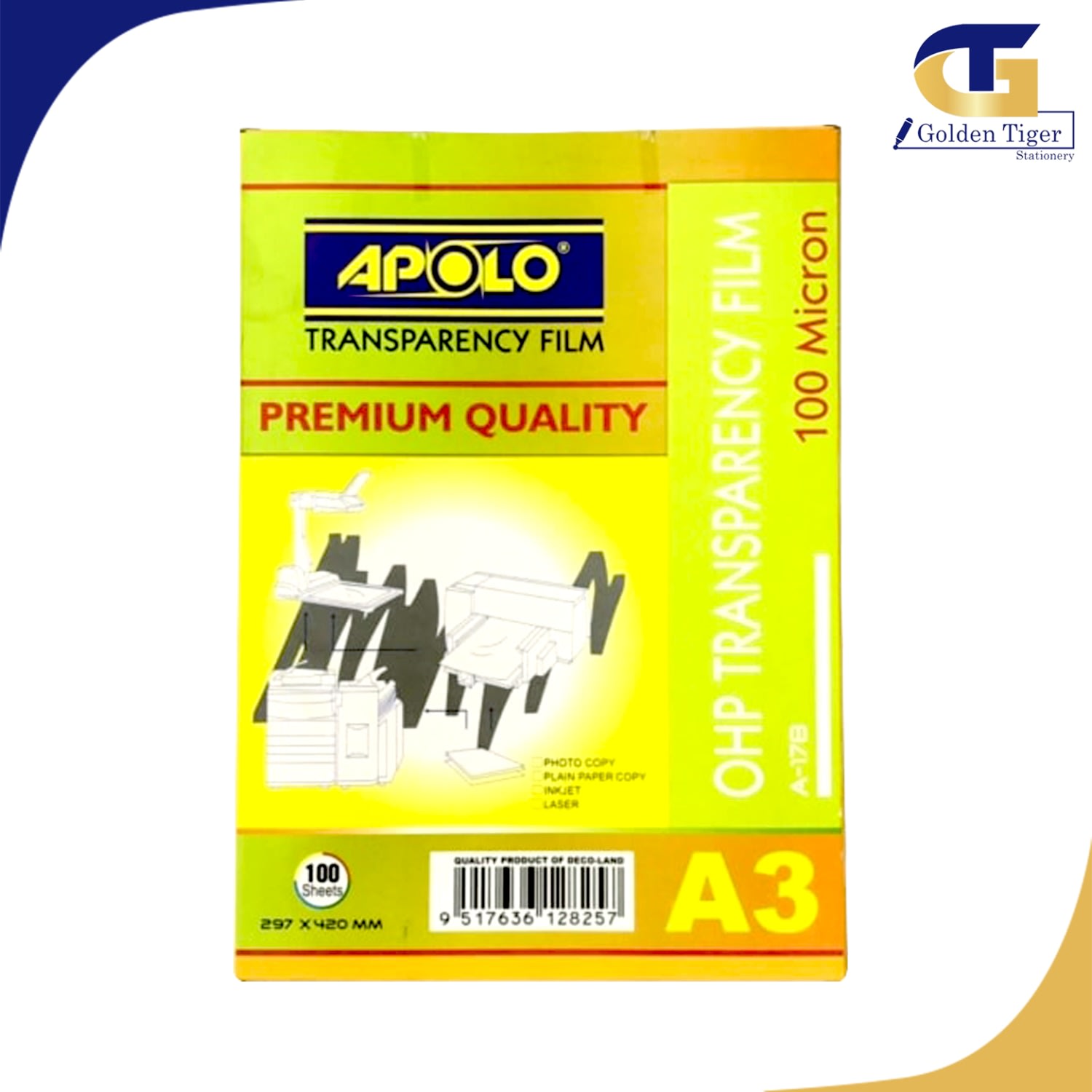 Apolo Film A3 100 micron | Golden Tiger Stationery Store