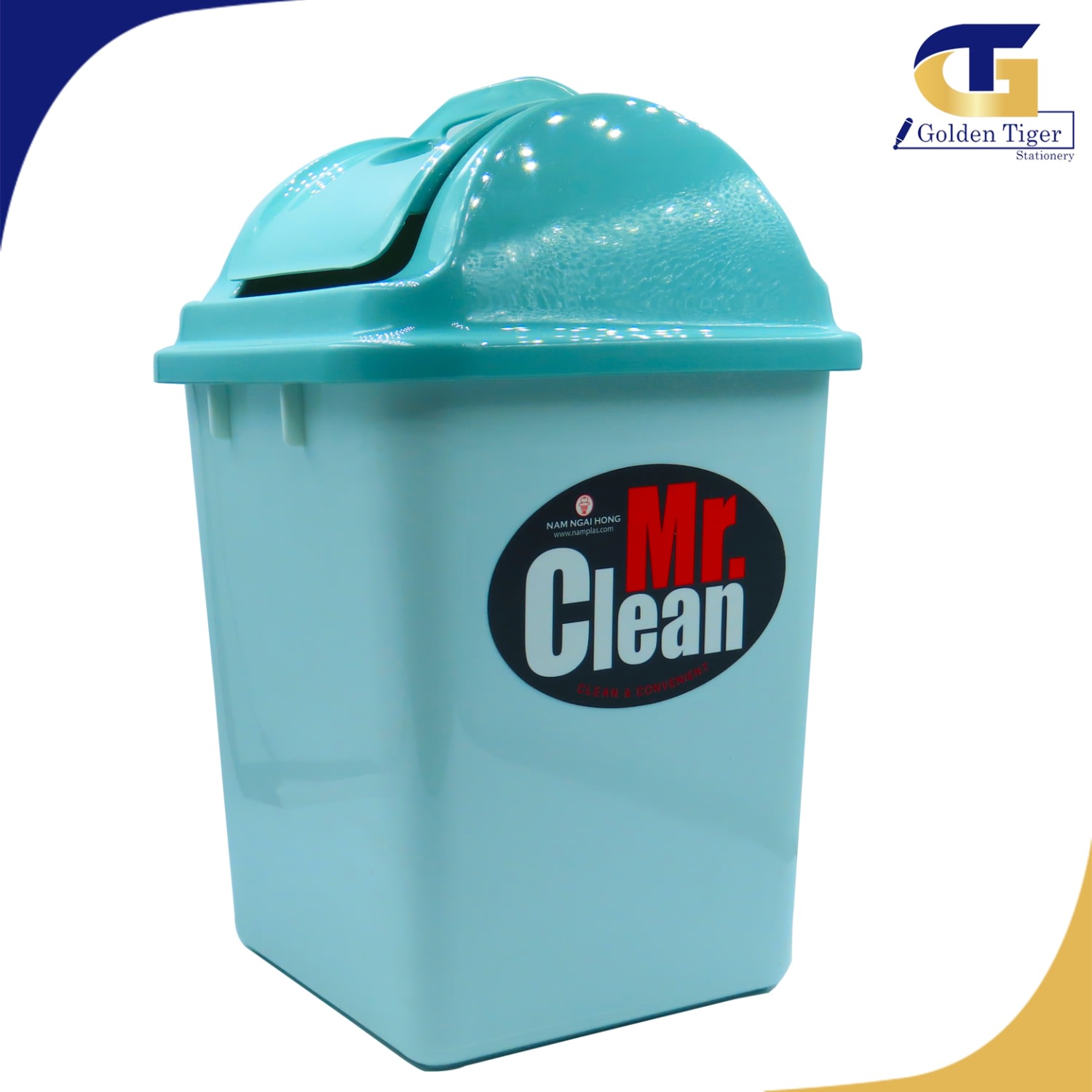 Mr Clean Dustbin (Mini Dusbtin)(L6"xW6"xH7") | Golden Tiger Stationery ...