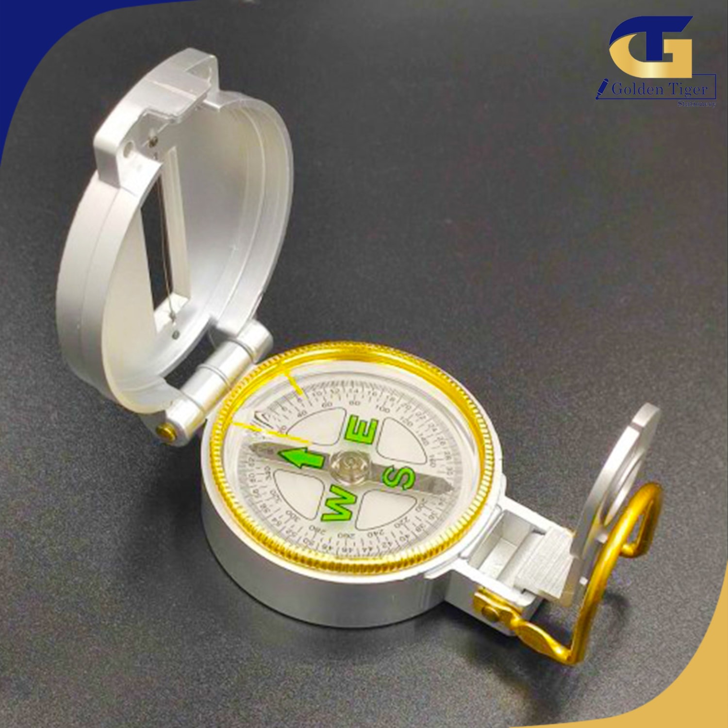 Compass School equipment Black Frame သံလိုက်အိမ်မြှောင် | Golden Tiger ...