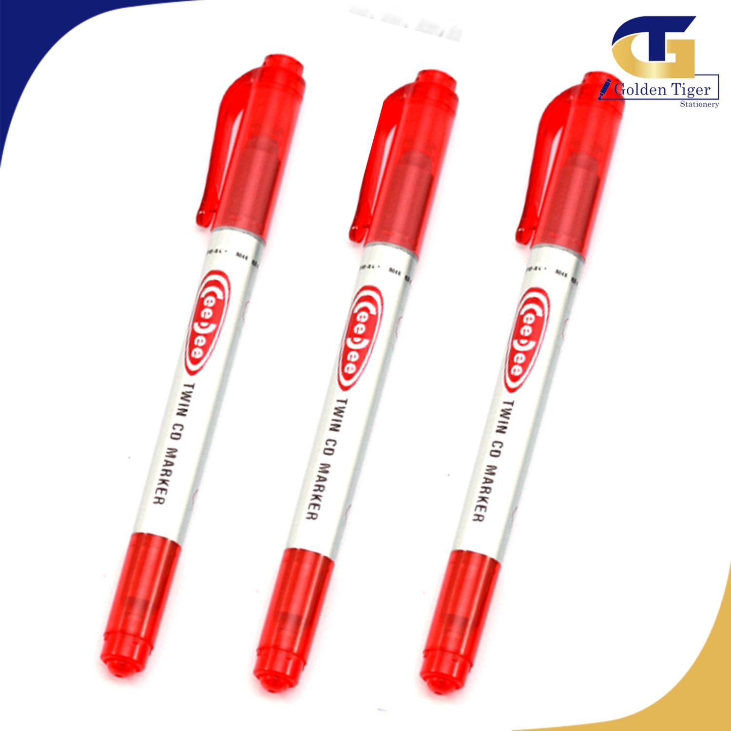 Cee Dee CD Marker (Red) (12pcs/pkt) | Golden Tiger Stationery Store