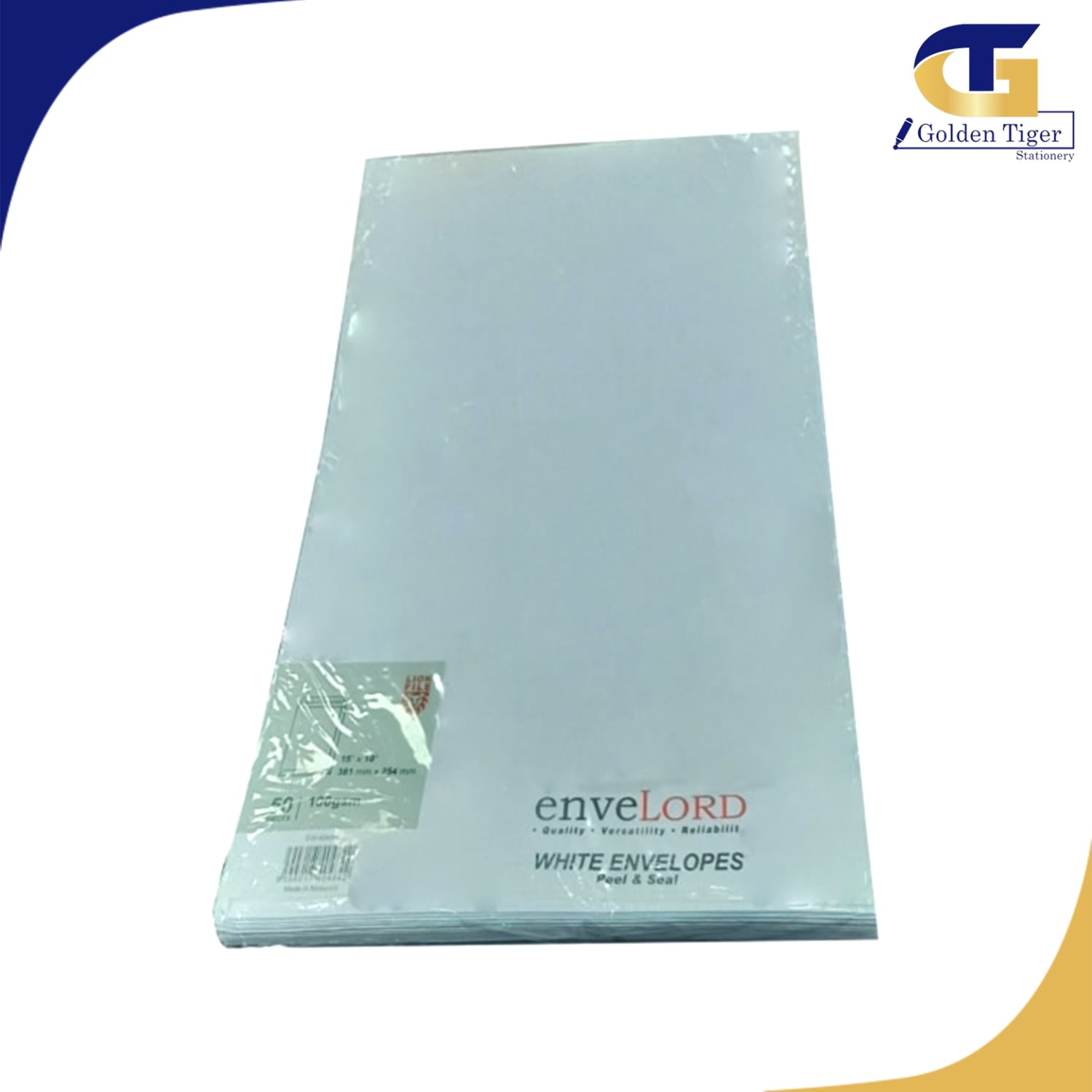 Lion Envelope Legal White Glue( 50pcs ) Foreign Quality Paper | Golden Tiger Stationery Store