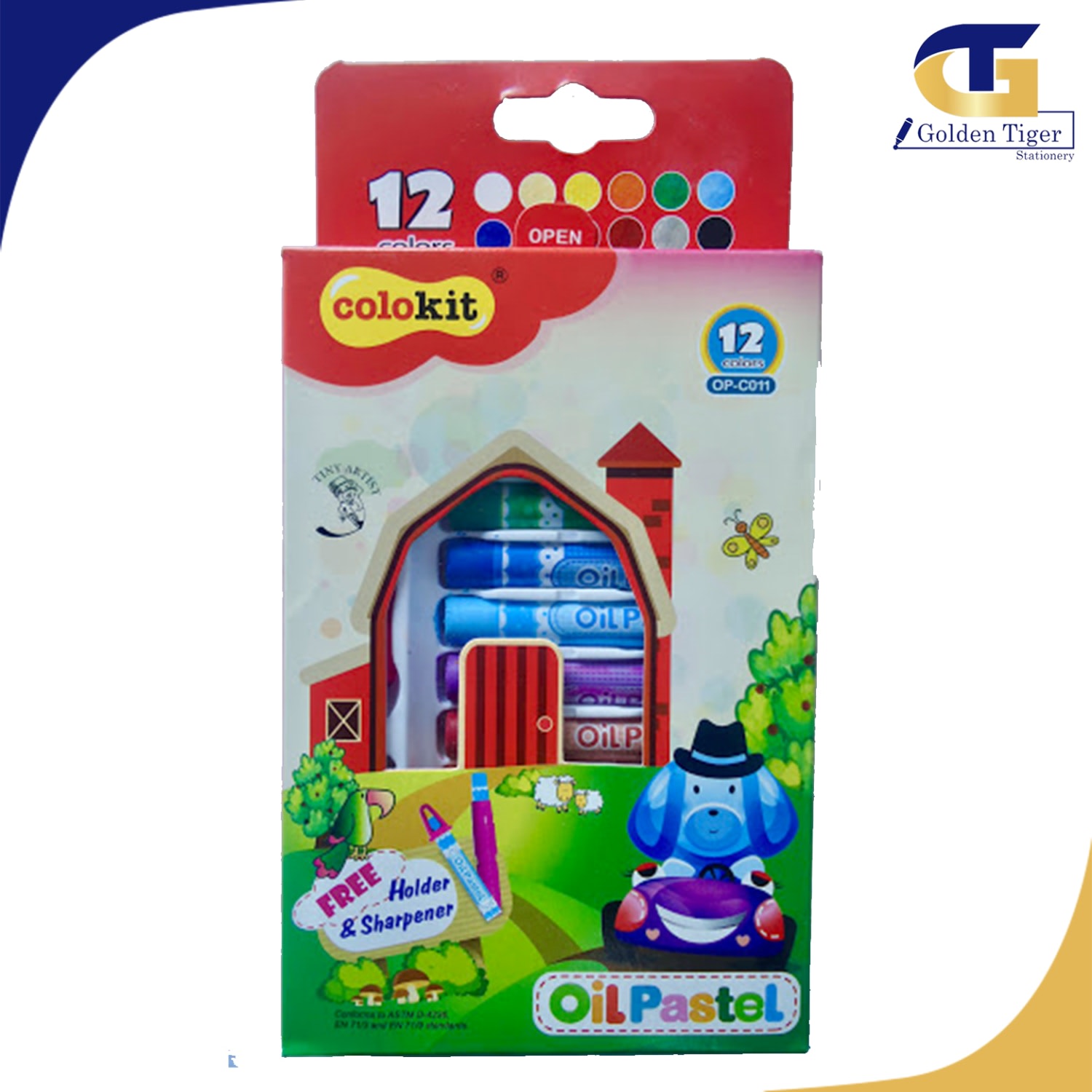 Colokit Oil Pastel 12 colors | Golden Tiger Stationery Store