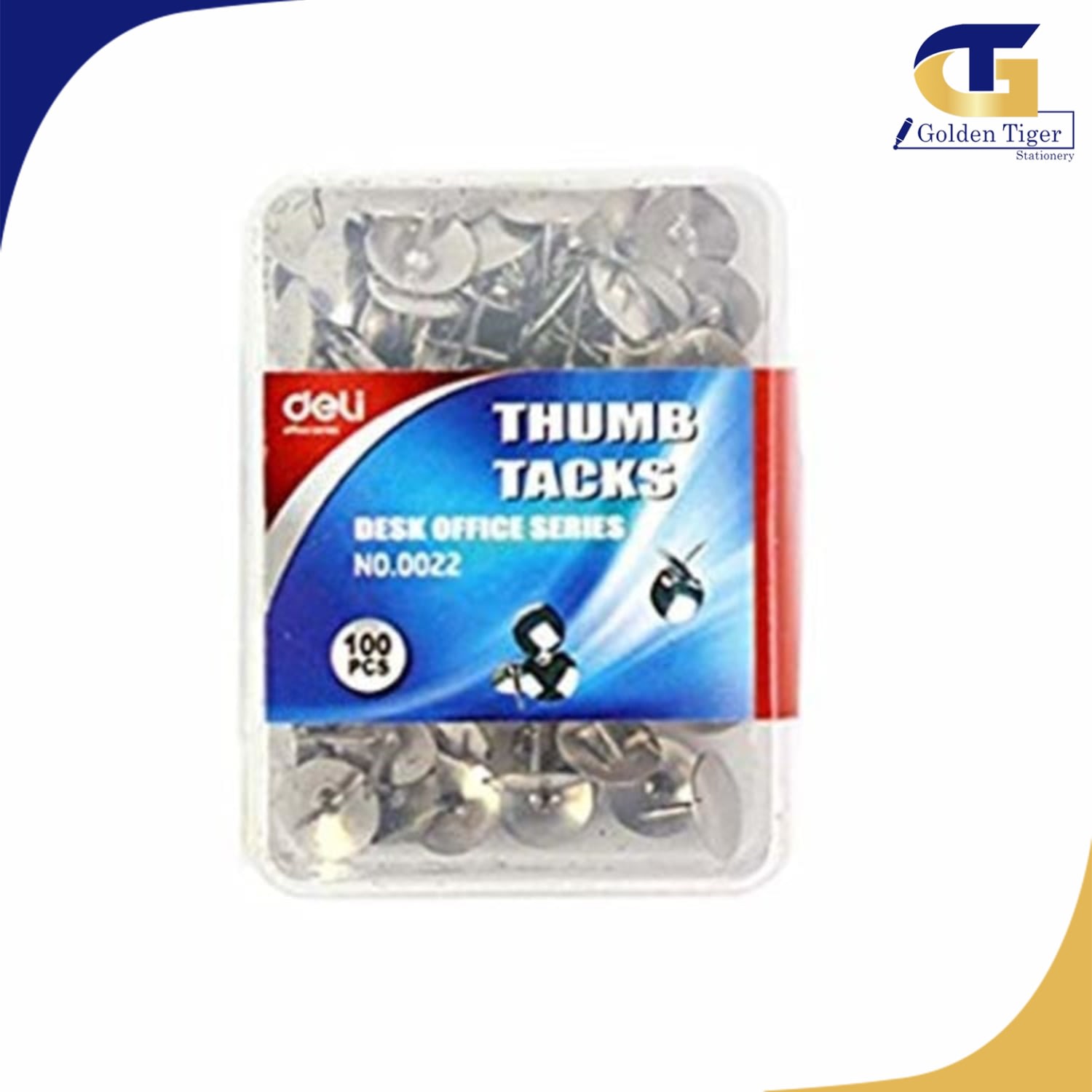 Deli Push Pin Steel (10pcs/PKT) | Golden Tiger Stationery Store