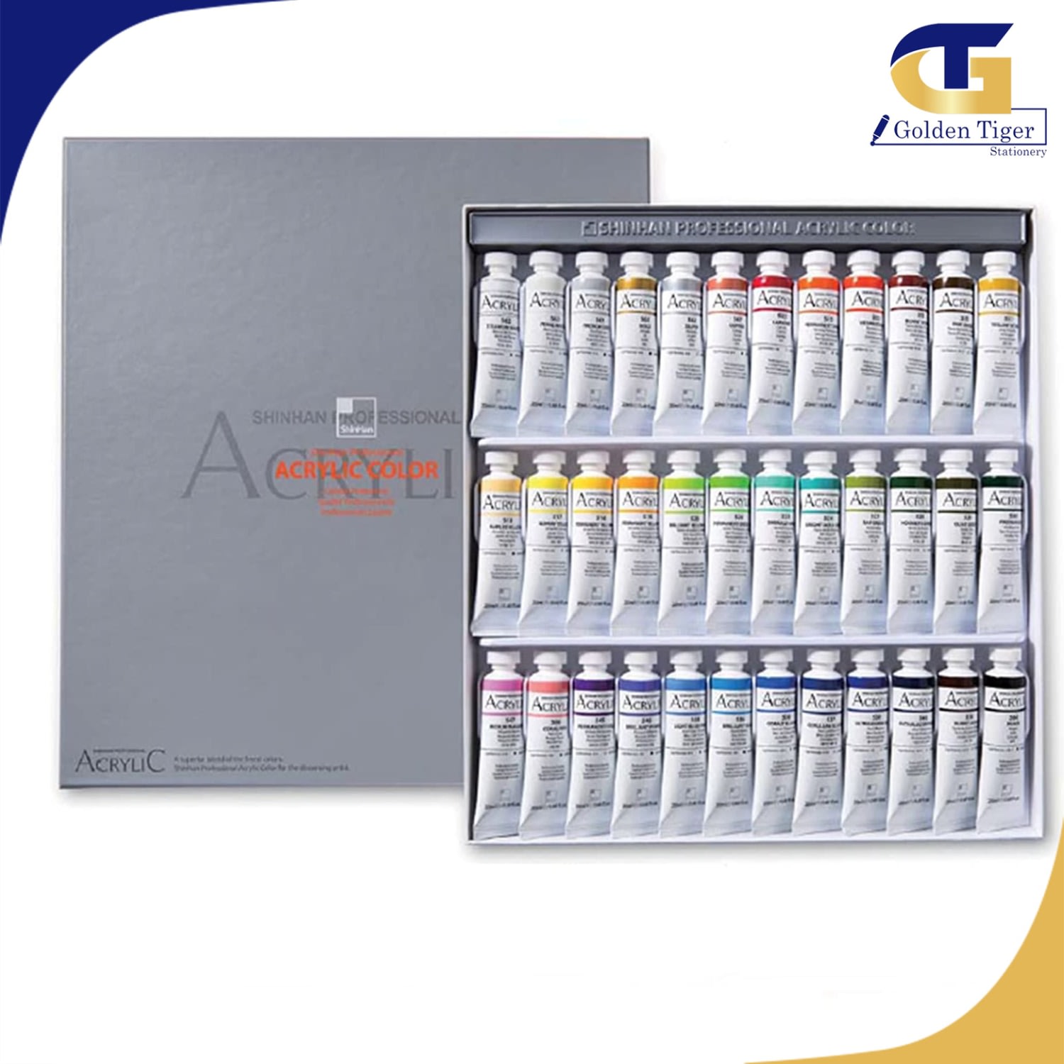 Shinhan Acrylic Color 24 color 20ml | Golden Tiger Stationery Store