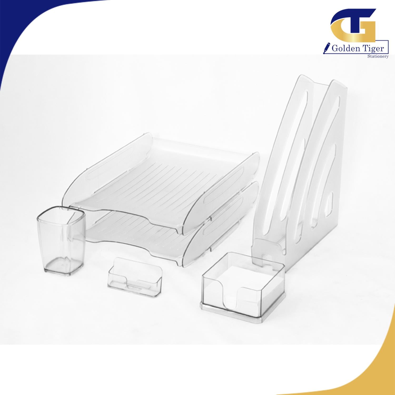 Executive Desk Set 3858 (4 in 1) | Golden Tiger Stationery Store