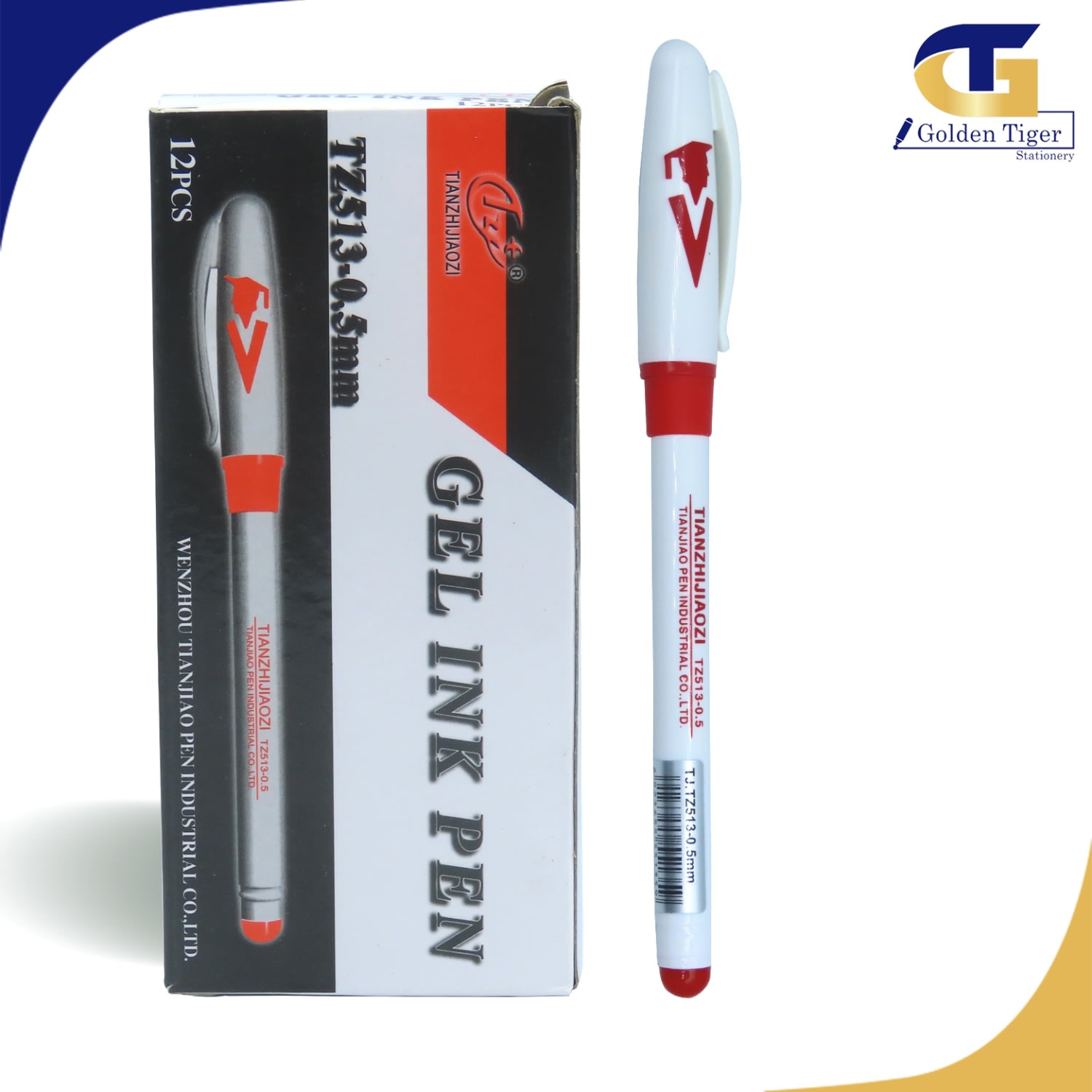 Bwe Gel Pen( Red ) Doz | Golden Tiger Stationery Store