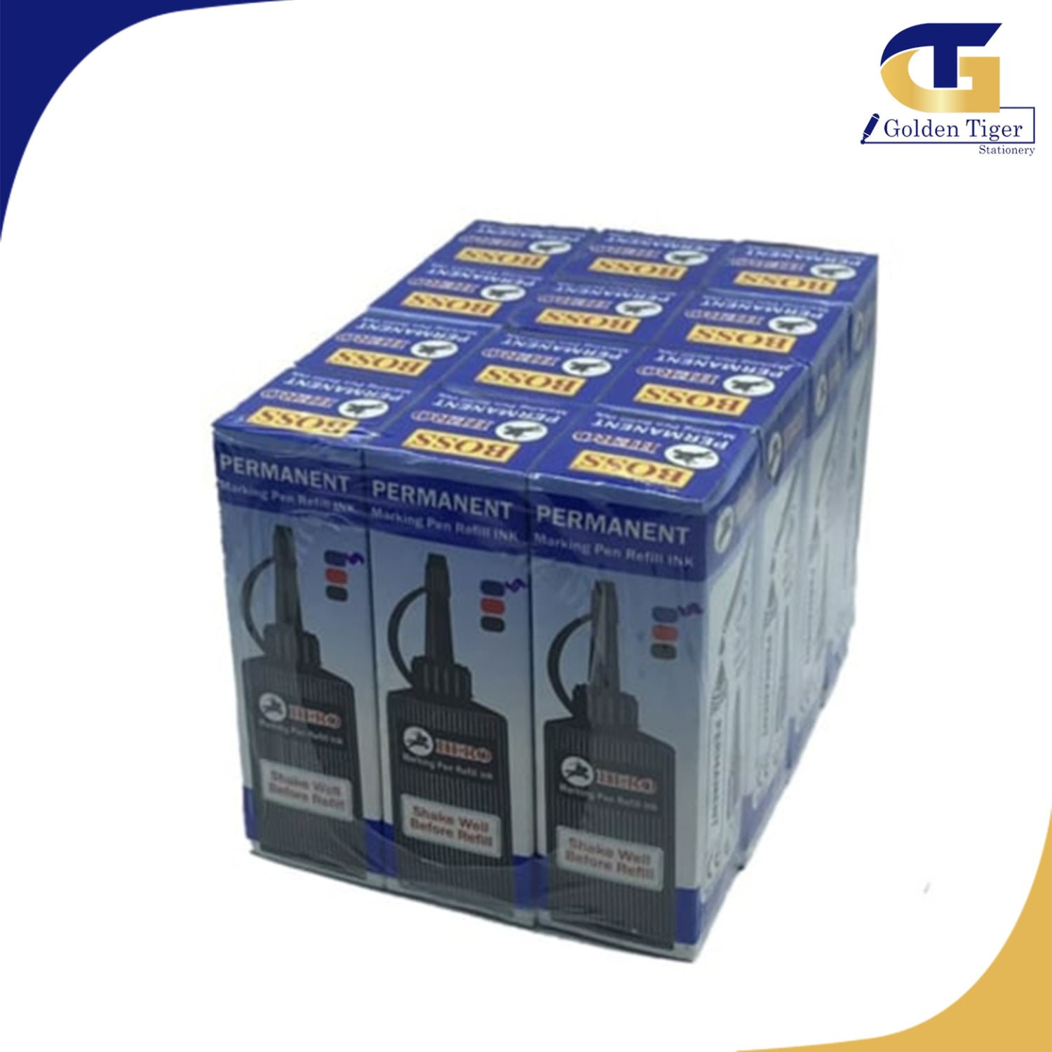 Boss Permanent Marker Ink Refill Red ( Doz ) | Golden Tiger Stationery ...