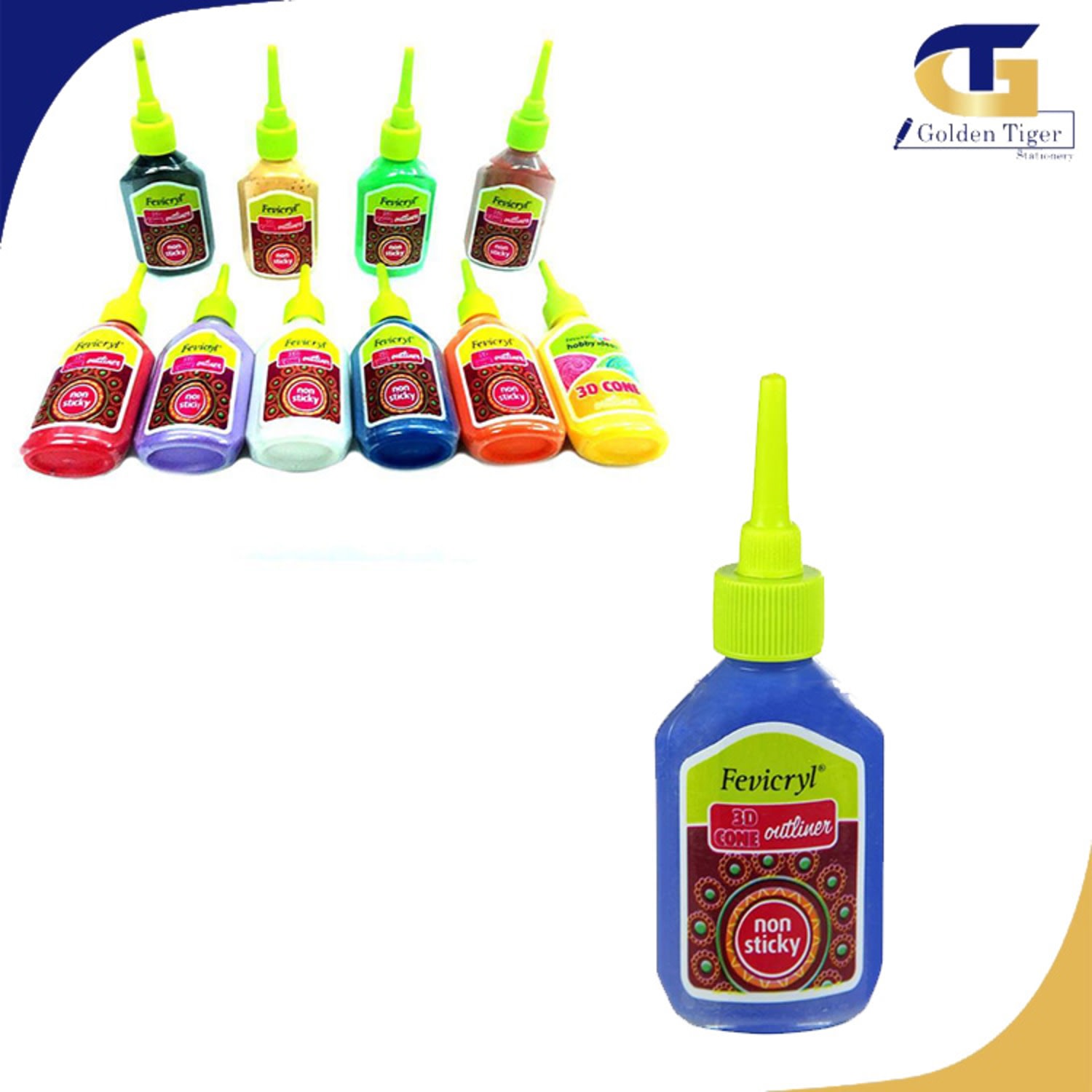 Fevicryl 3D outliner | Golden Tiger Stationery Store
