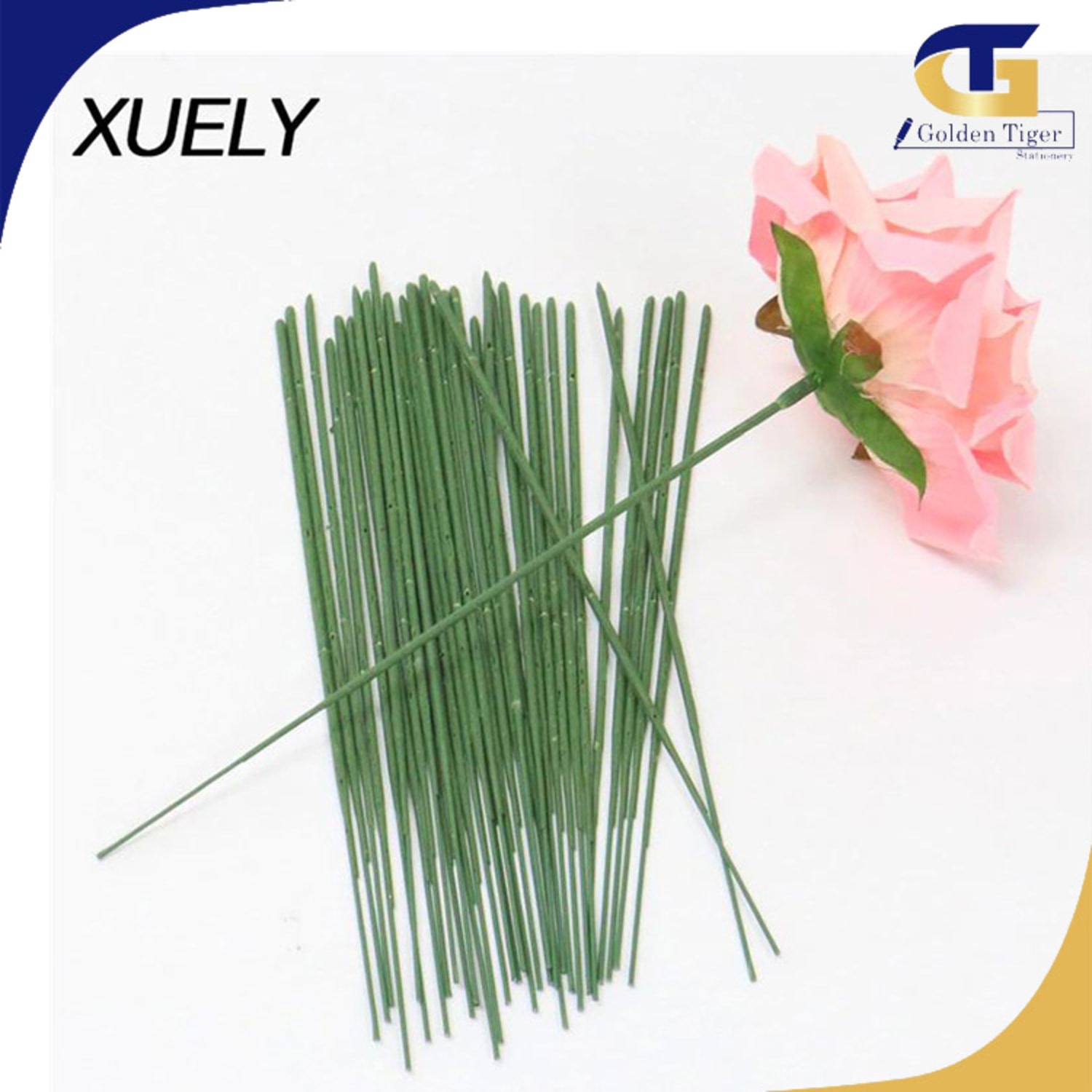 Floral Stick (10pcs) Green | Golden Tiger Stationery Store
