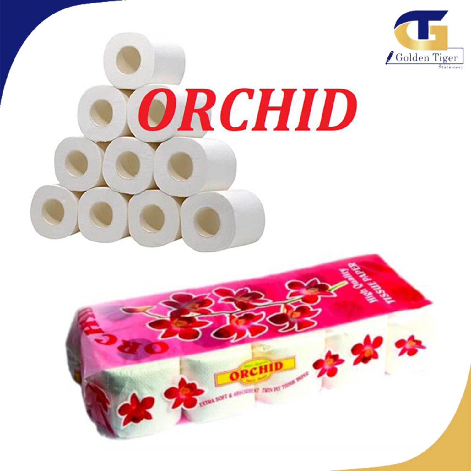 Orchid Tissue Roll with hole 12pcs | Golden Tiger Stationery Store