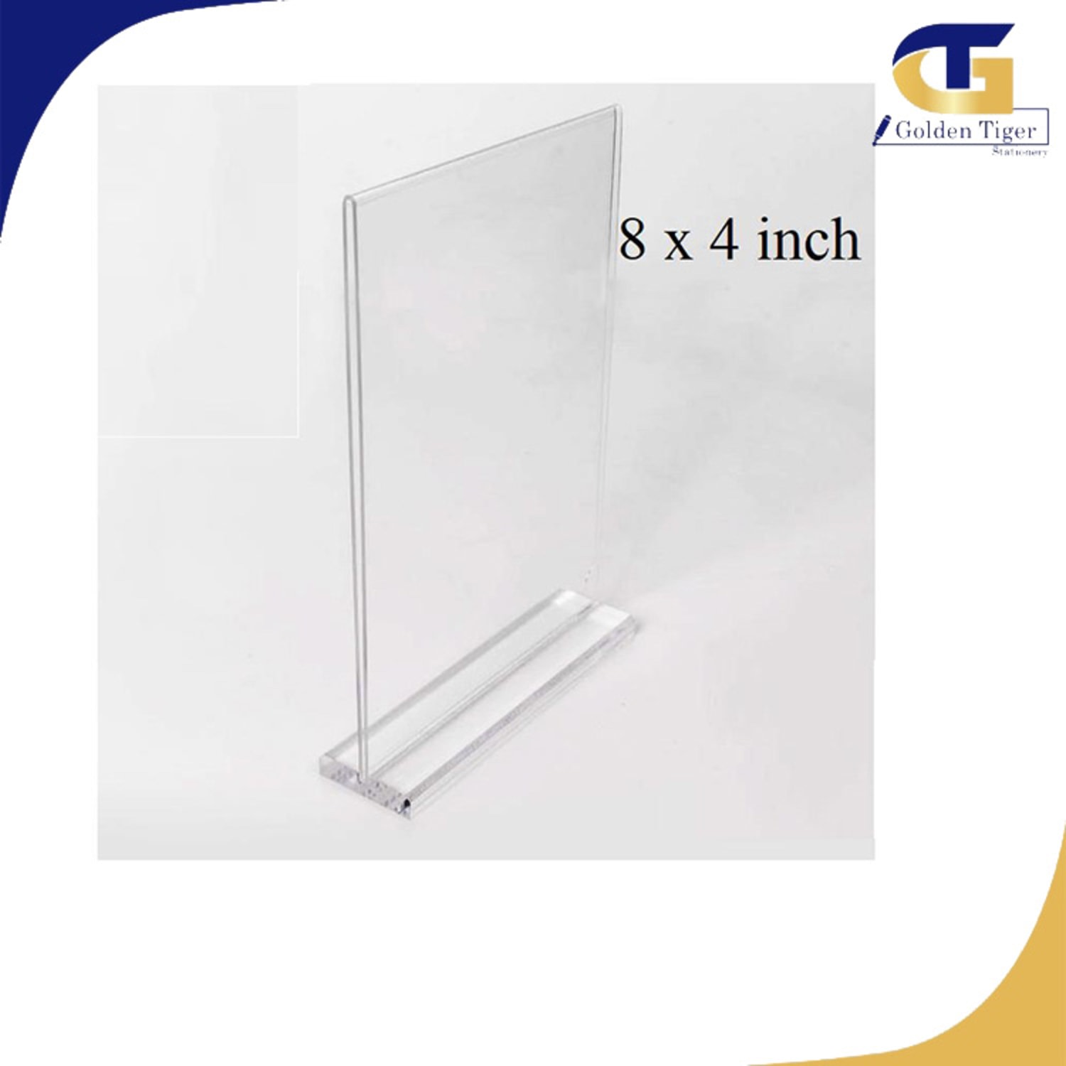 Menu Stand T Shape 8x4inch | Golden Tiger Stationery Store