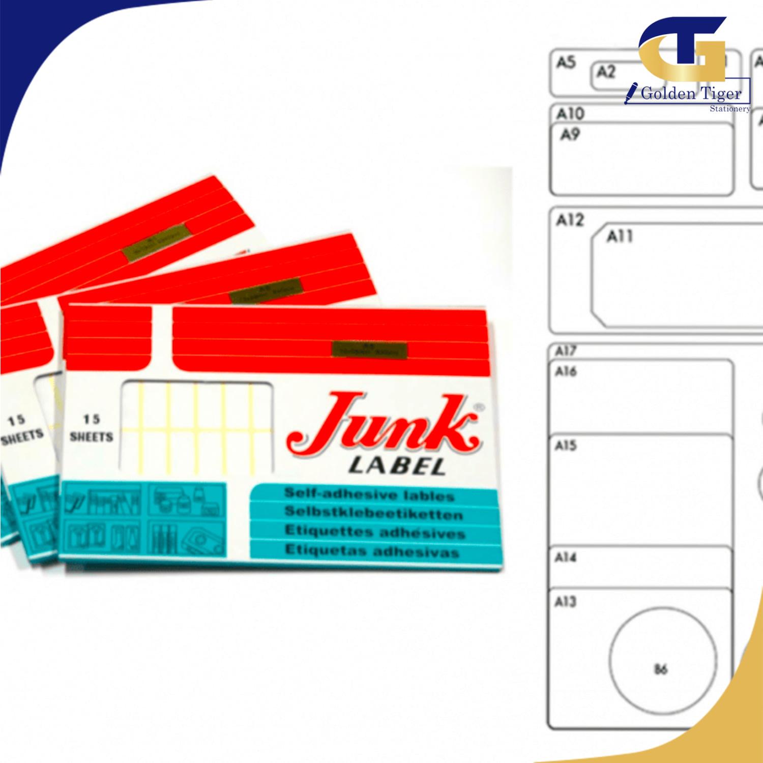 Junk Label | Golden Tiger Stationery Store