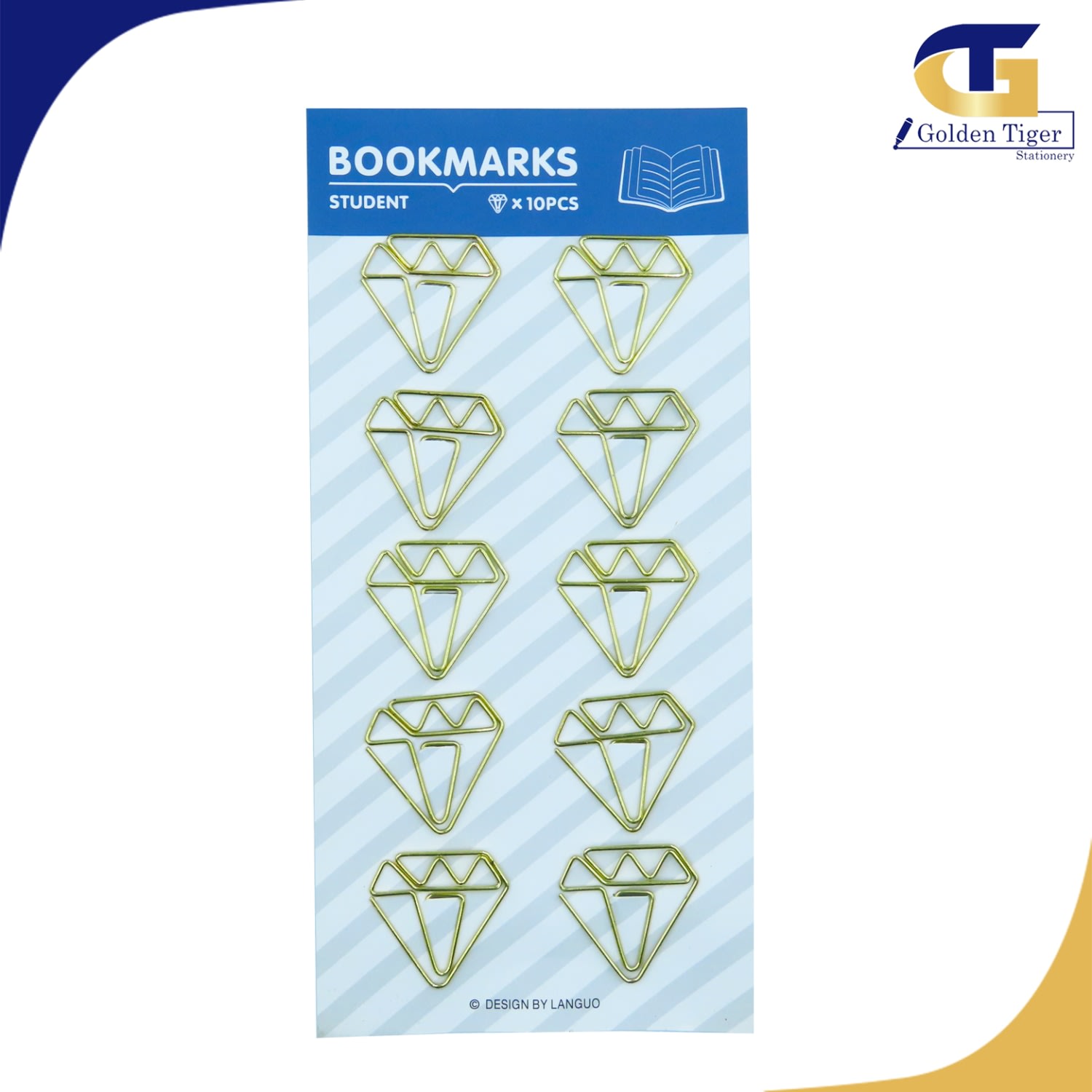 Book Mark / Fancy Clip 10pcs/card | Golden Tiger Stationery Store