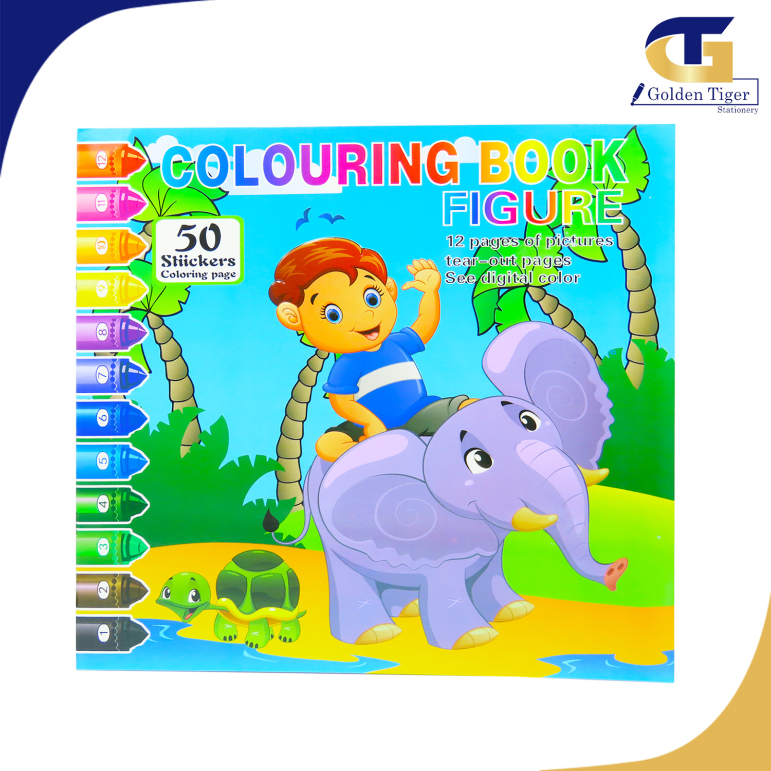 Coloring book & Sticker 50pcs (DF 333) | Golden Tiger Stationery Store