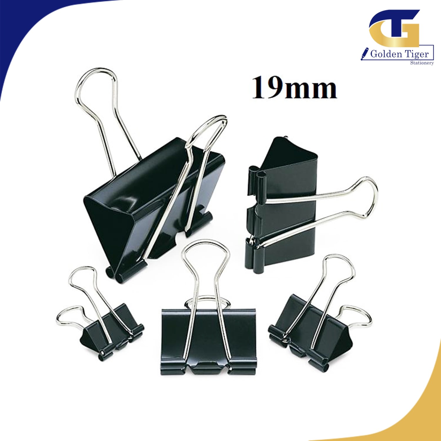 Double A Binder Clip Black 19mm | Golden Tiger Stationery Store