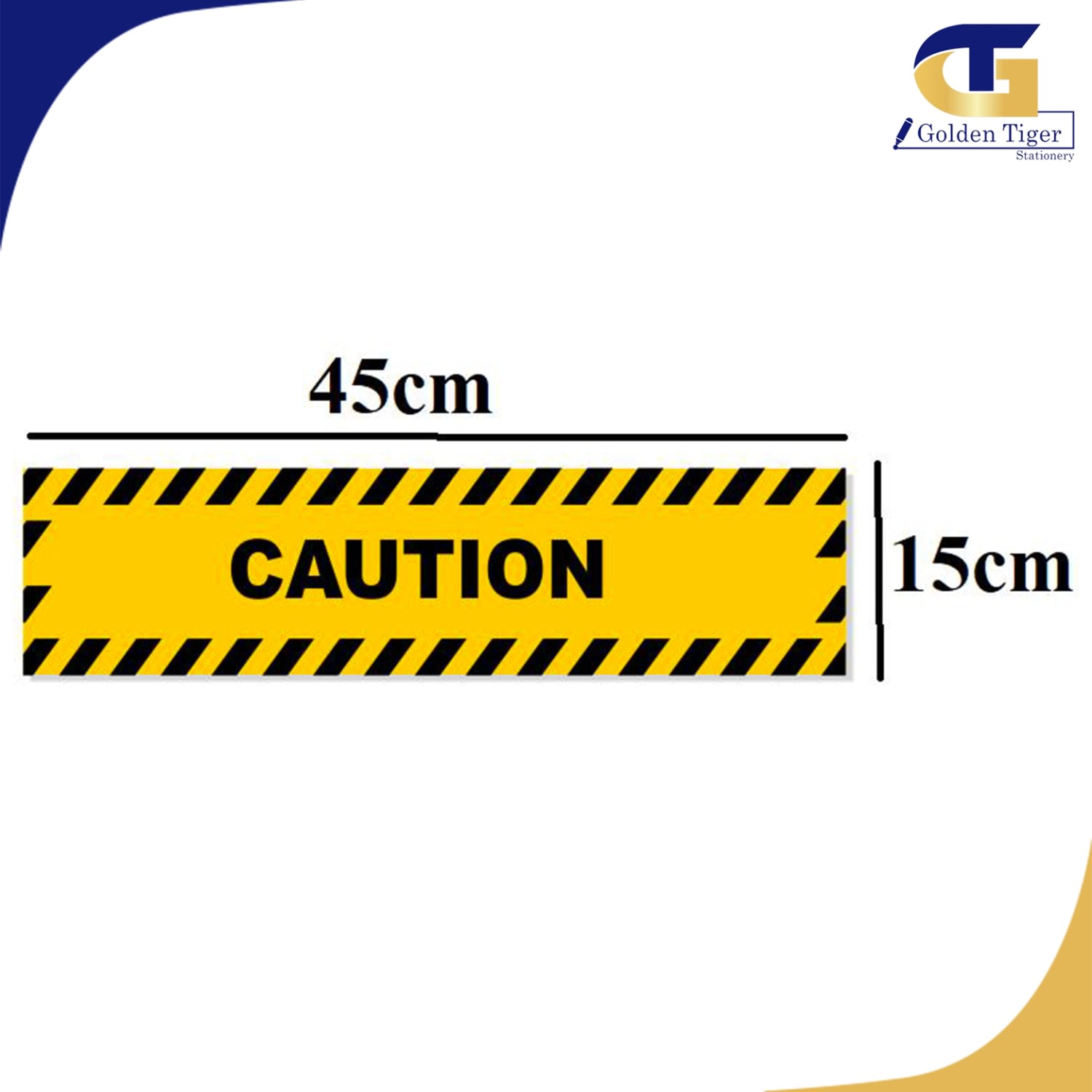 Floor sticker (CAUTION 45*15cm) | Golden Tiger Stationery Store