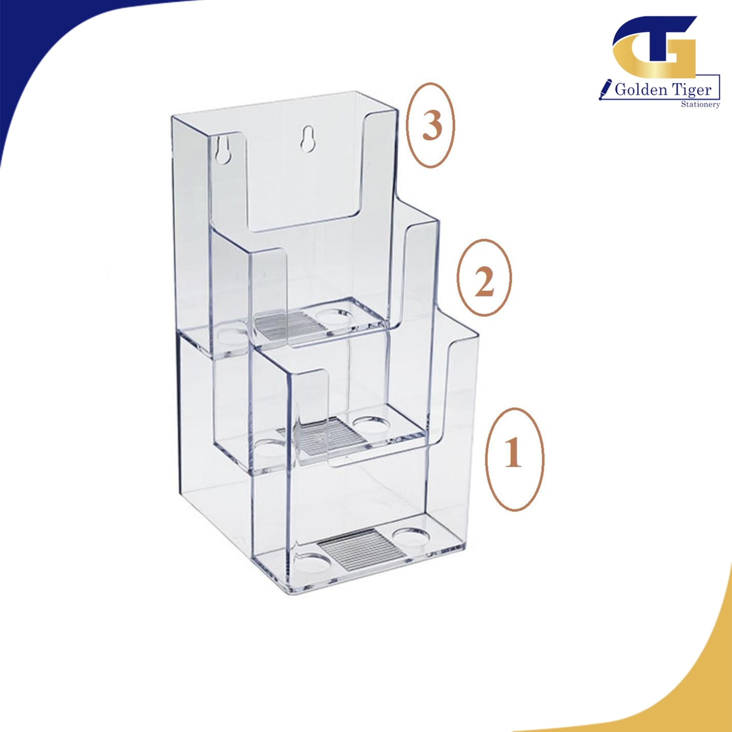 Pamphlet Holder 5" ( 3 Layers ) | Golden Tiger Stationery Store