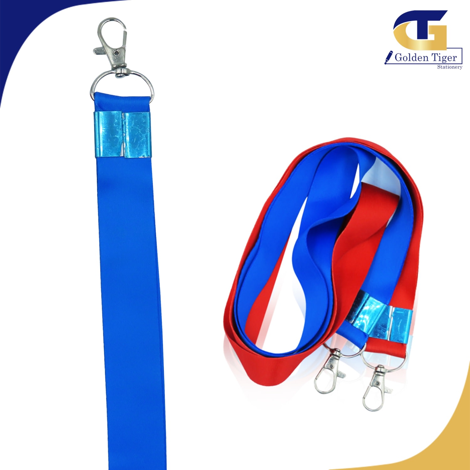 ID String Silk Blue ( ကြိုးပြားကြီး ) | Golden Tiger Stationery Store