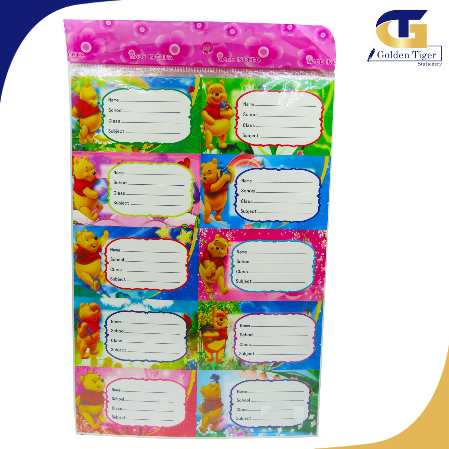 Name sticker paper(10pcs) | Golden Tiger Stationery Store