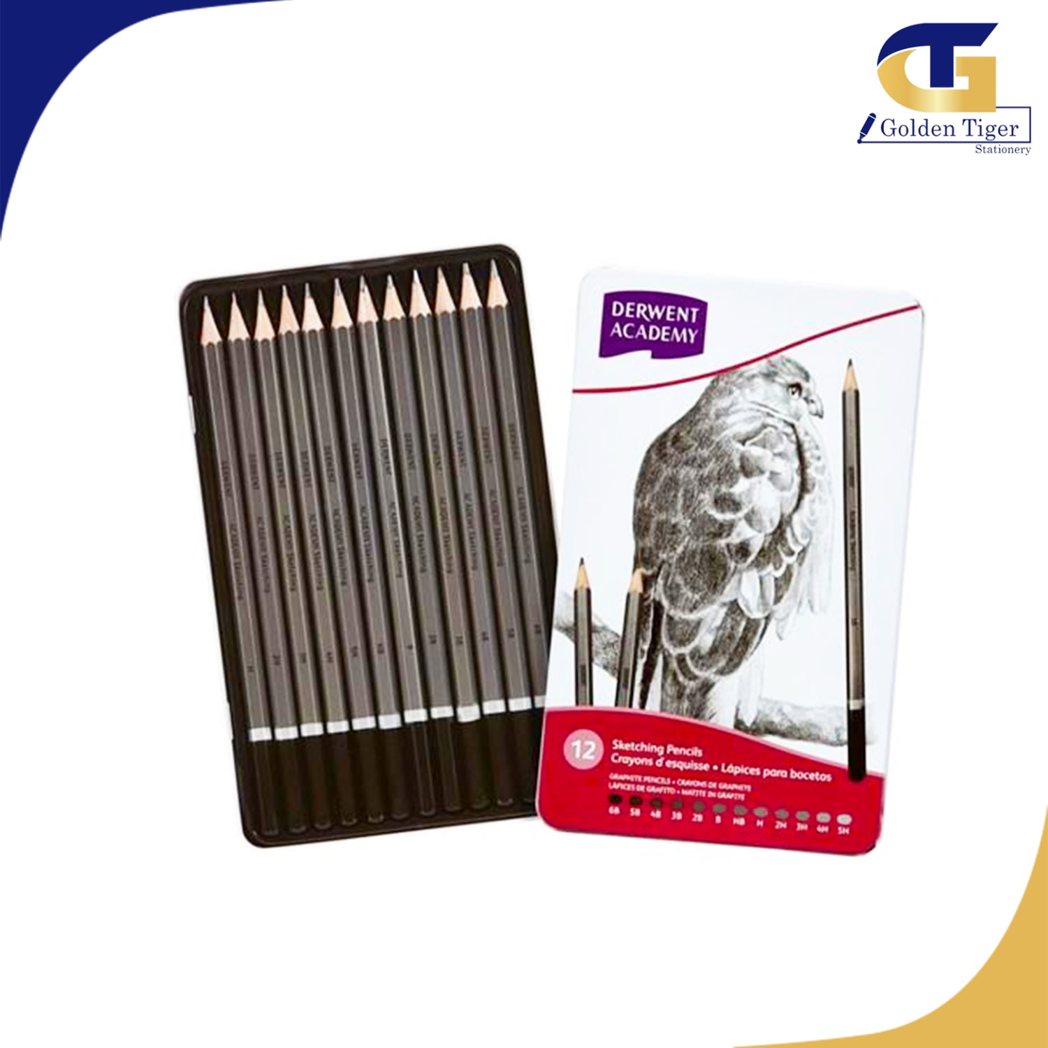 DERWENT Sketching Set Academy 12pcs | Golden Tiger Stationery Store