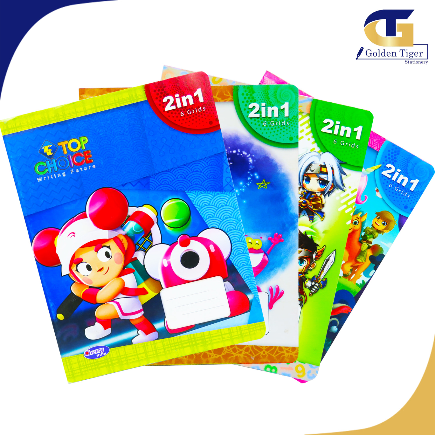 Top Choice Exercise Book Cherry 2in1 (4ကြောင်းမျဉ်း 6 ကွက်ပါ) | Golden ...
