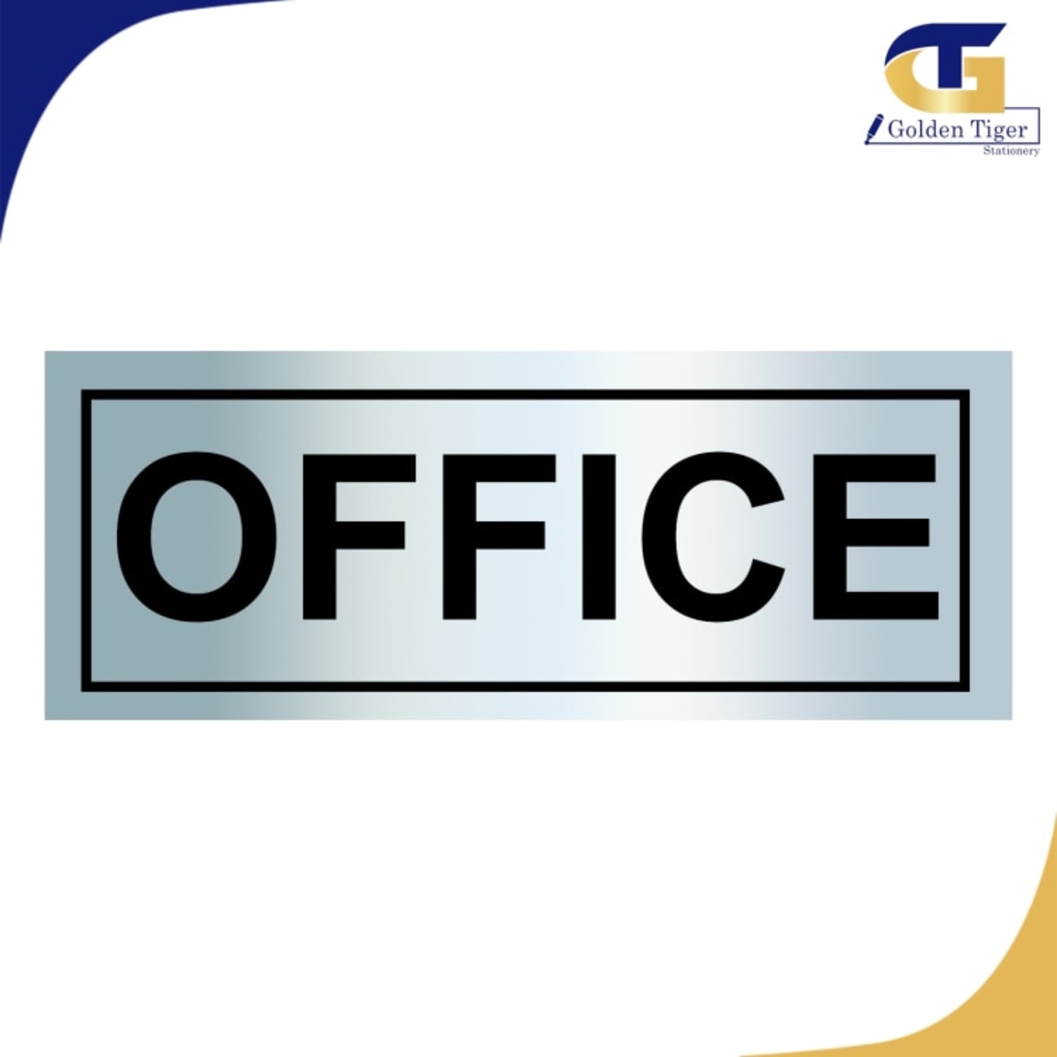 neat Sign Sticker metal OFFICE 7x2inch | Golden Tiger Stationery Store