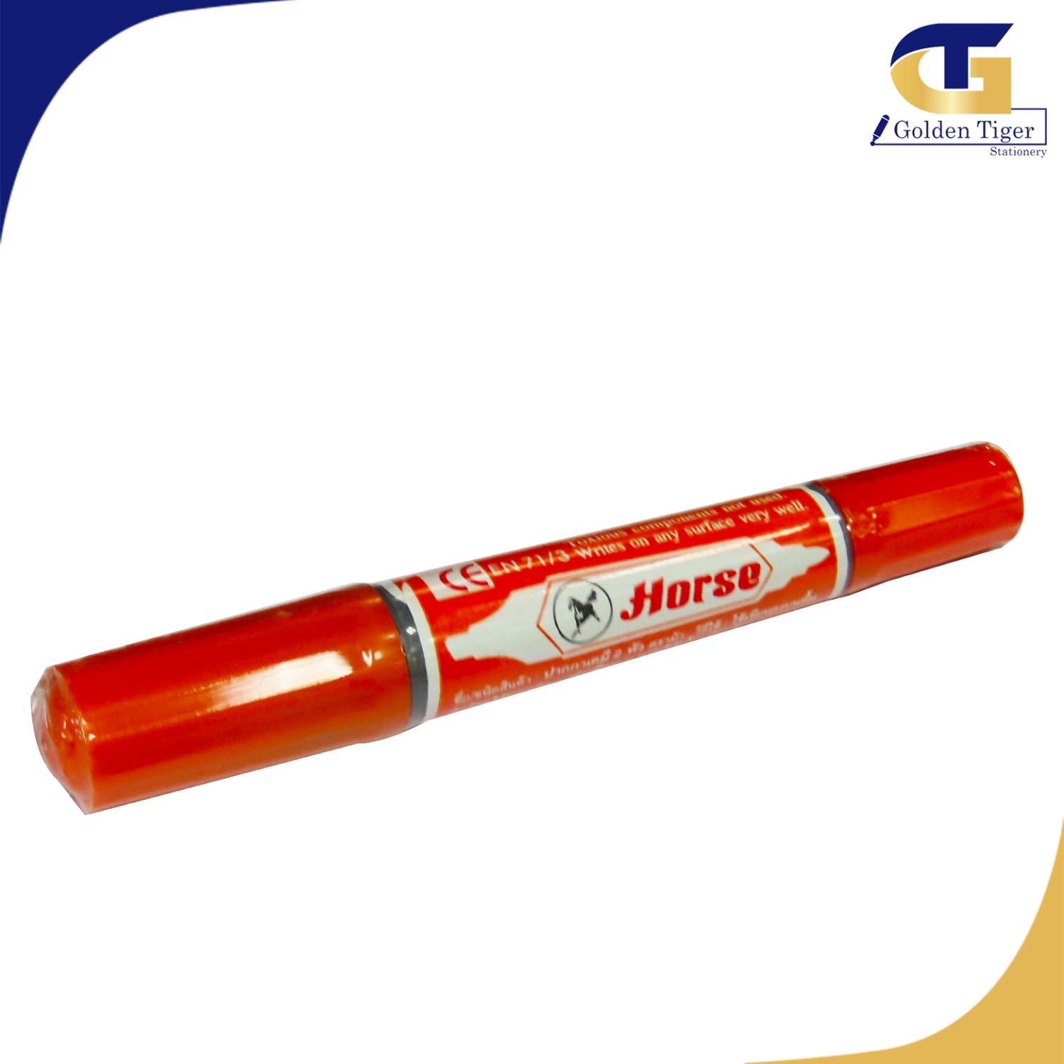 Horse Permanent Marker Orange | Golden Tiger Stationery Store