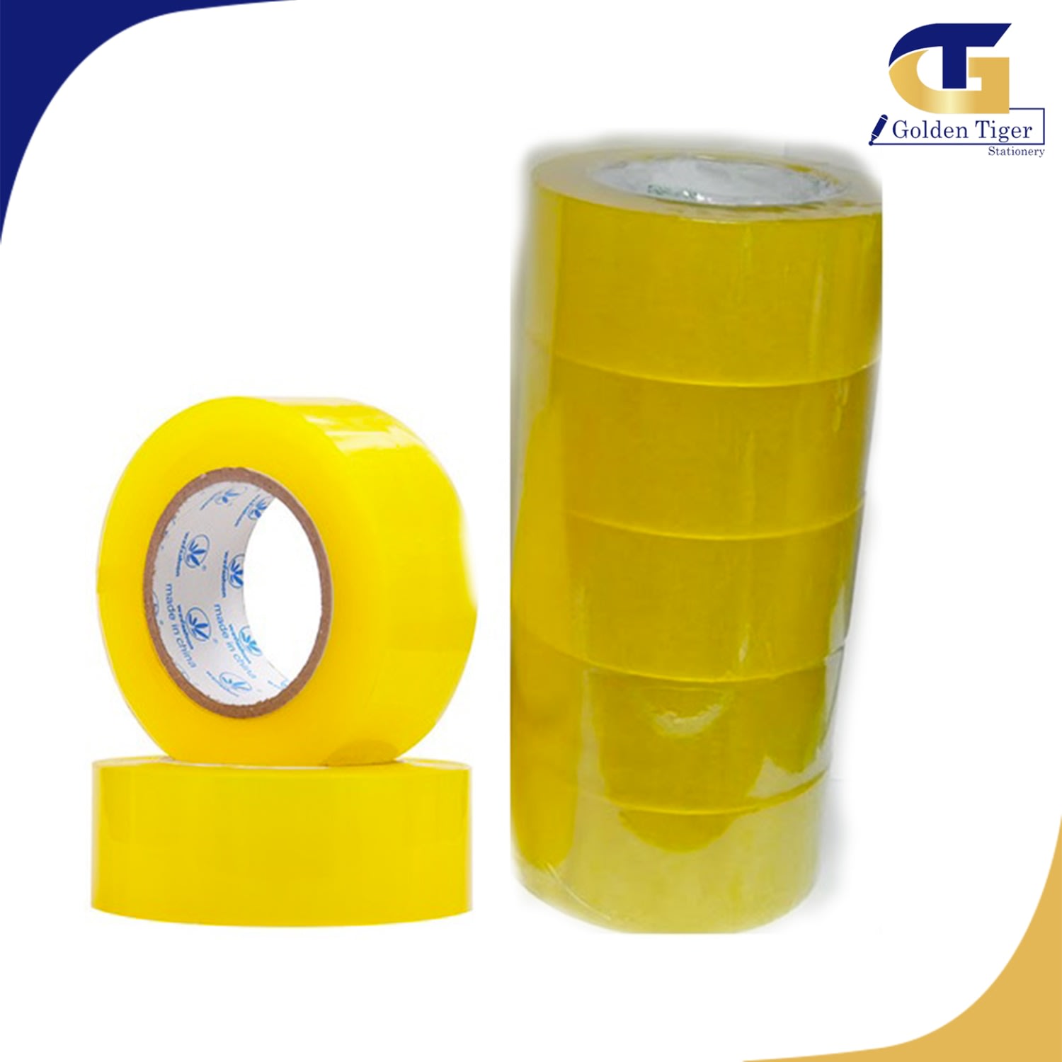 Packing Tape 150Y Clear (5pcs/Pkt) ကိုက် | Golden Tiger Stationery Store