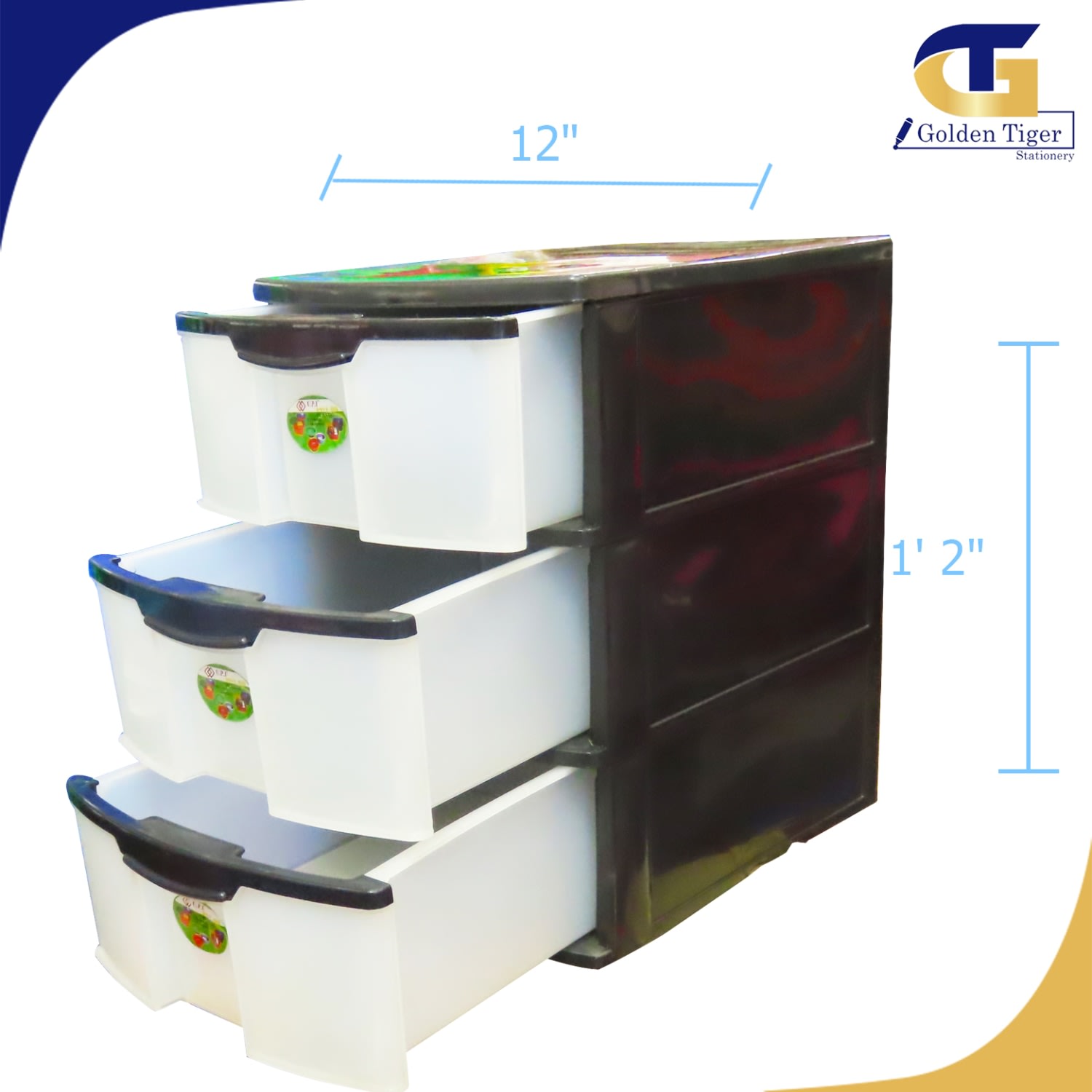 Drawer 3 rack (3 ထပ် အံဆွဲ) | Golden Tiger Stationery Store