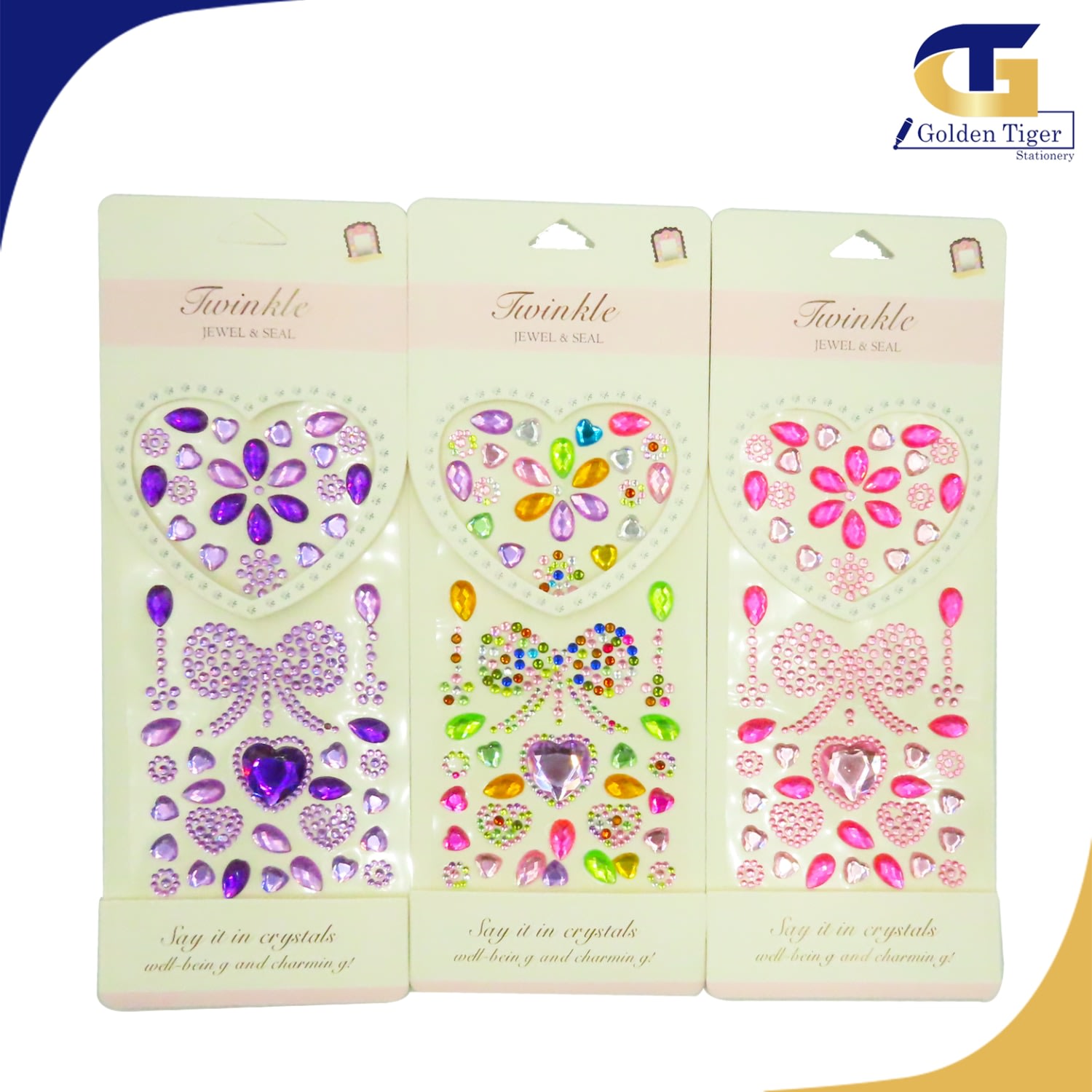 Twinkle Jewel Seal Sticker (Phone ကတ်ကျောက်) | Golden Tiger Stationery ...