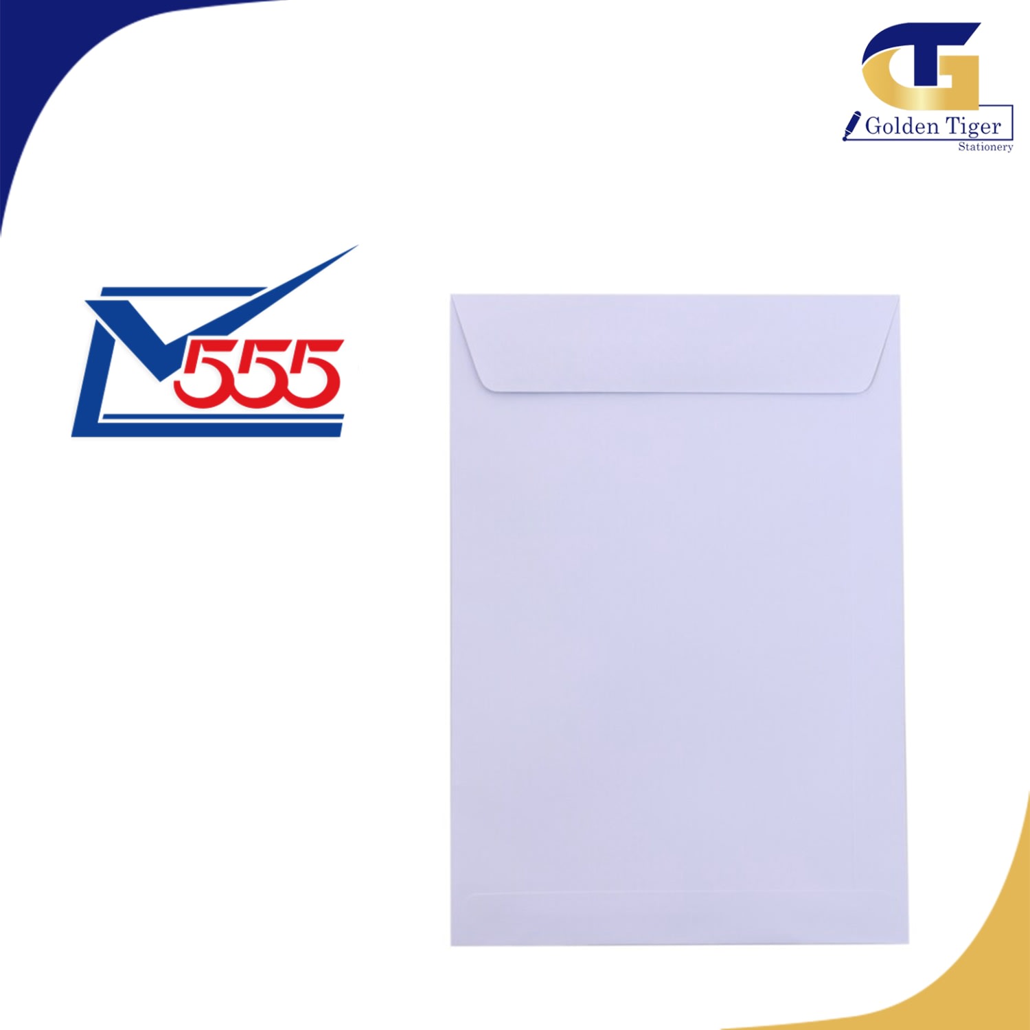 Envelope A4 White With Glue 50Pcs (555N) | Golden Tiger Stationery Store