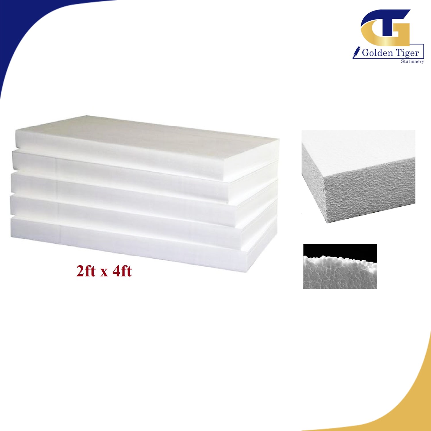 Styrofoam Sheet 2ftx4ft (thk 1inch) (ဖော့ချပ် အဖြူ) | Golden Tiger ...
