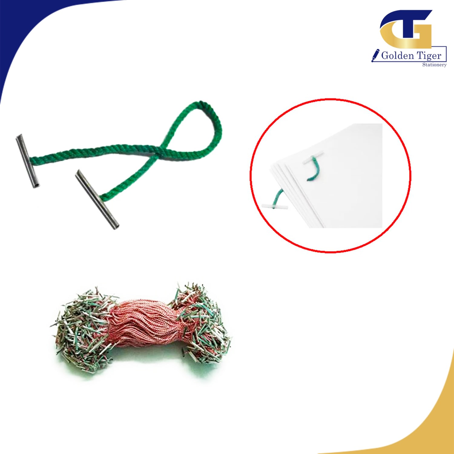 File Tag Rope with Metal Ended | Golden Tiger Stationery Store