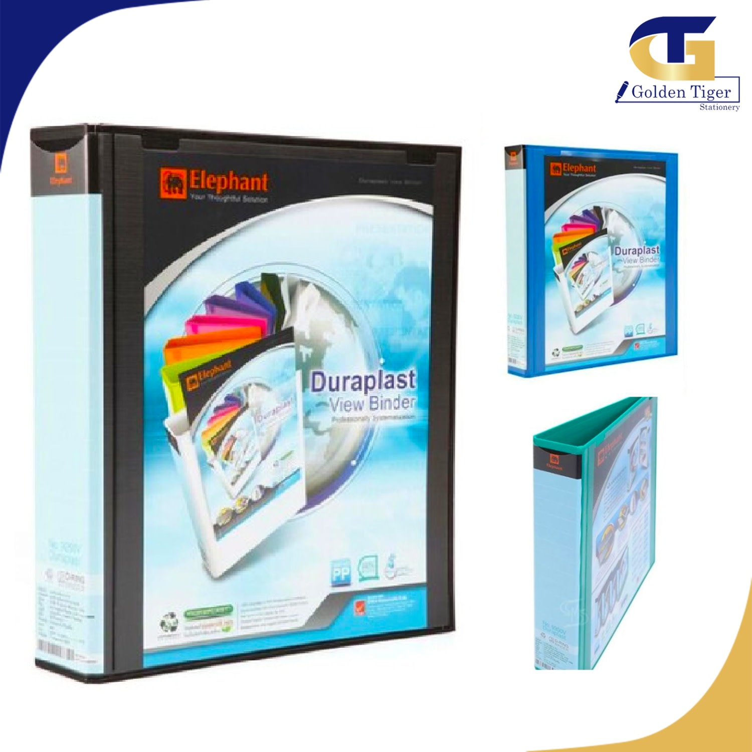 Elephant Box File A4 (9250V / 38mm ) (2 D-Ring Clear Binder Folder ...