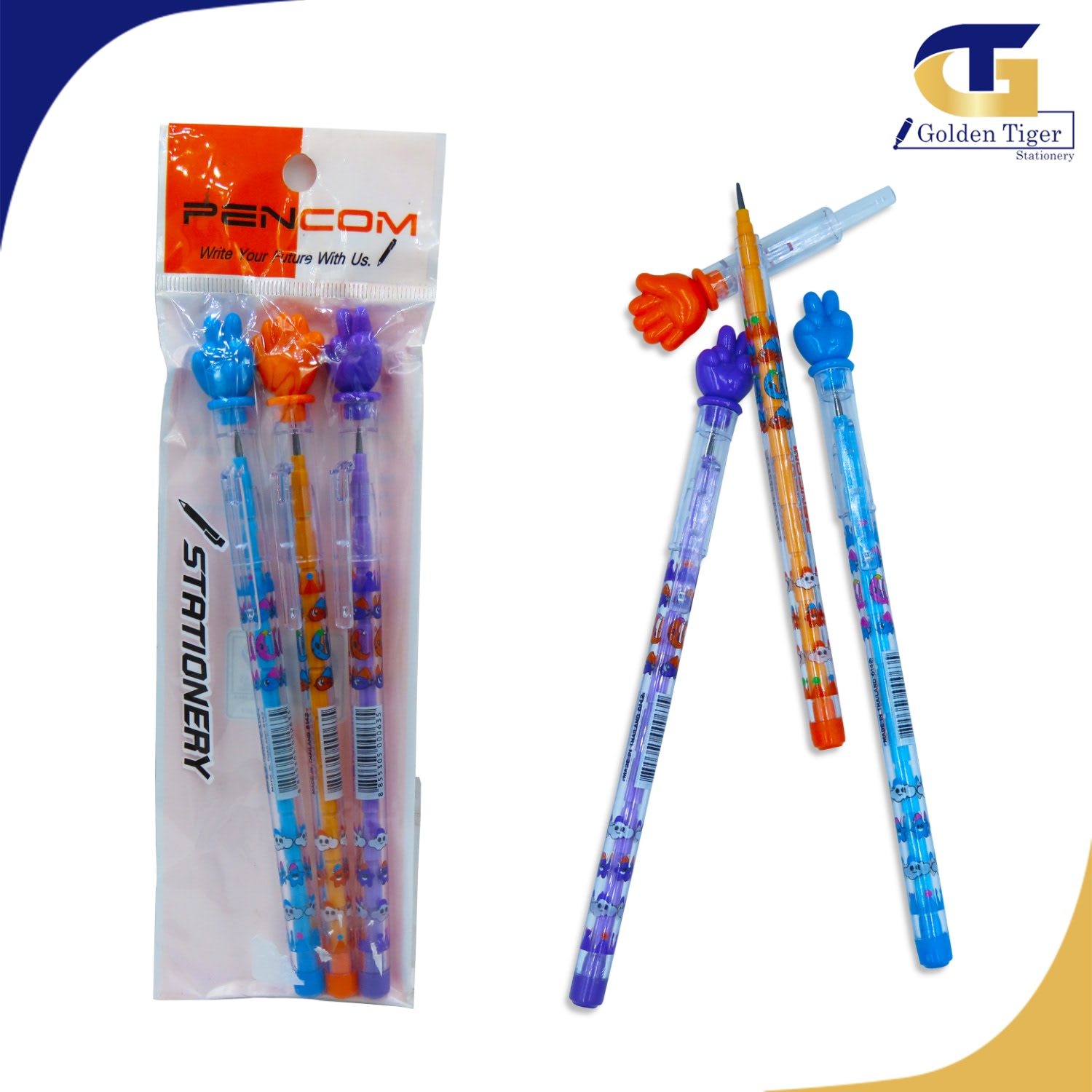 Pencom Push it lead pencil ( 3 pcs ) | Golden Tiger Stationery Store