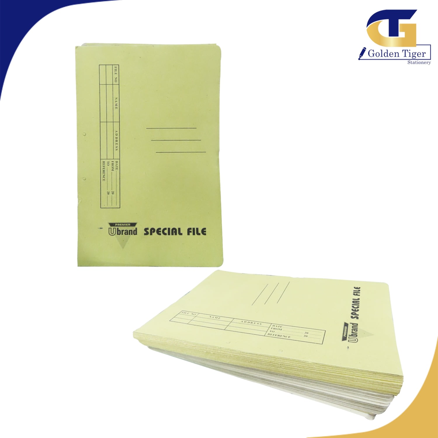 Paper File Brown (U Brand/V Brand) (50pcs/Pkt) | Golden Tiger Stationery Store