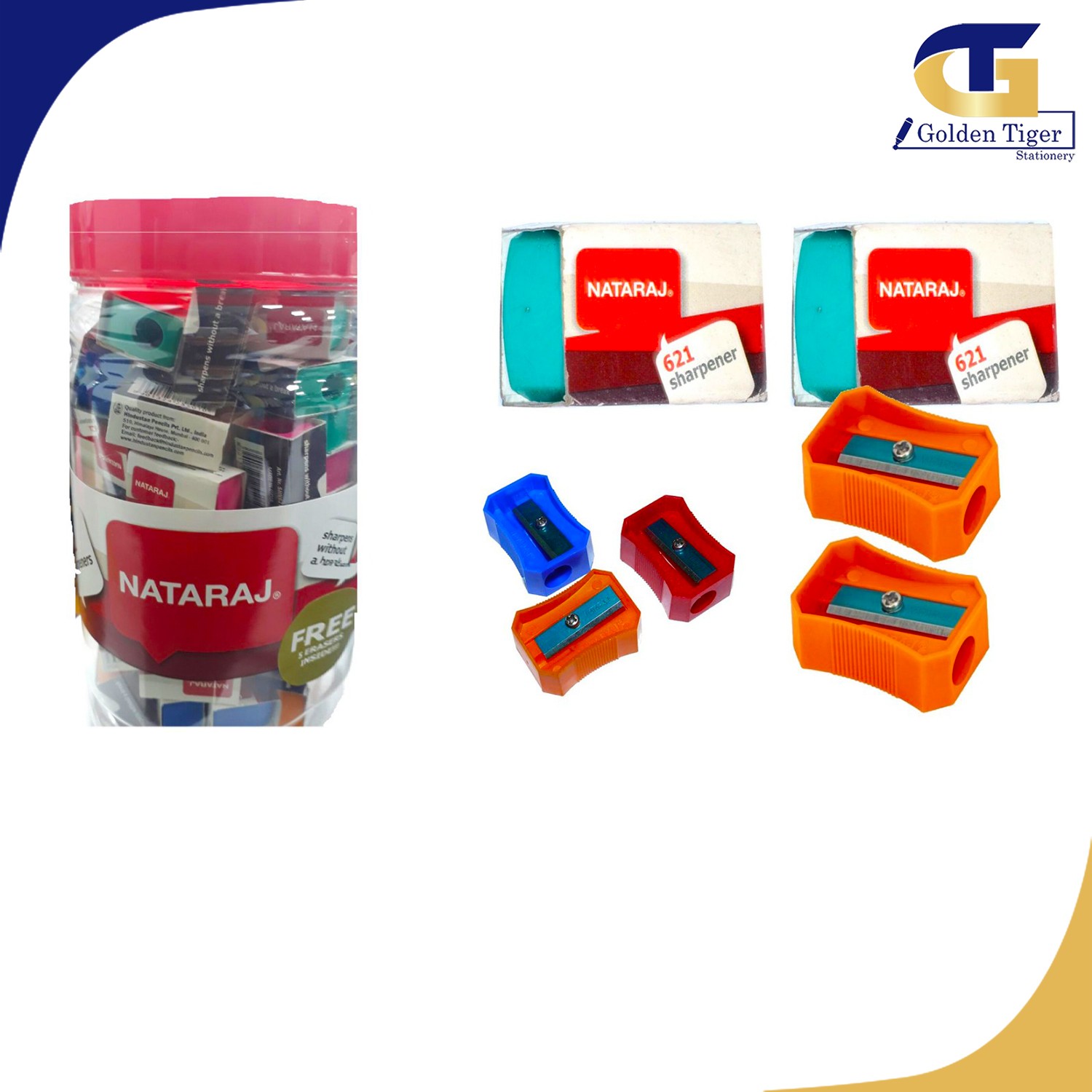NATARAJ Sharpener Small (50pcs/Box) | Golden Tiger Stationery Store