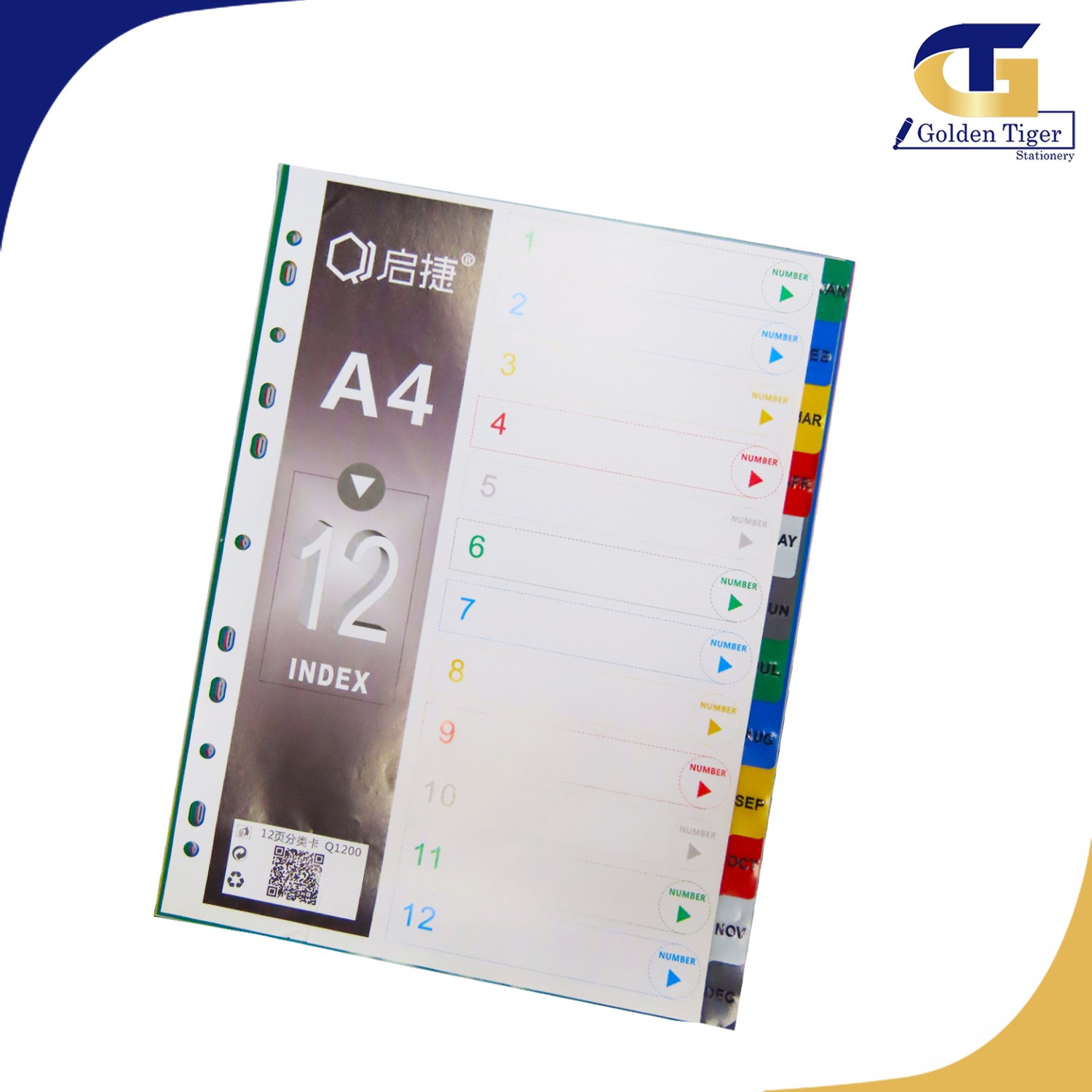 China File DIvider Jan-Dec | Golden Tiger Stationery Store