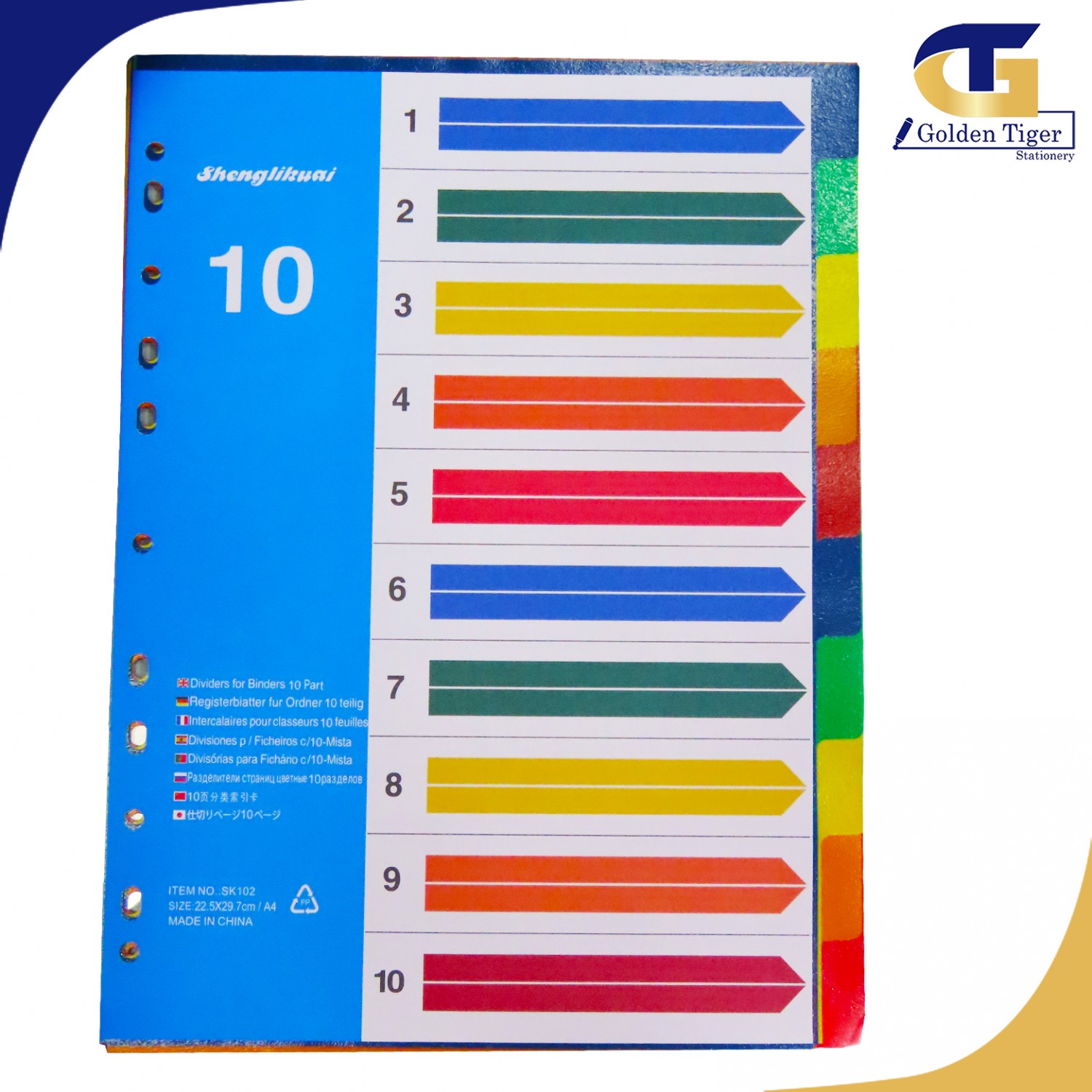 File Divider Plastic 1-10 | Golden Tiger Stationery Store