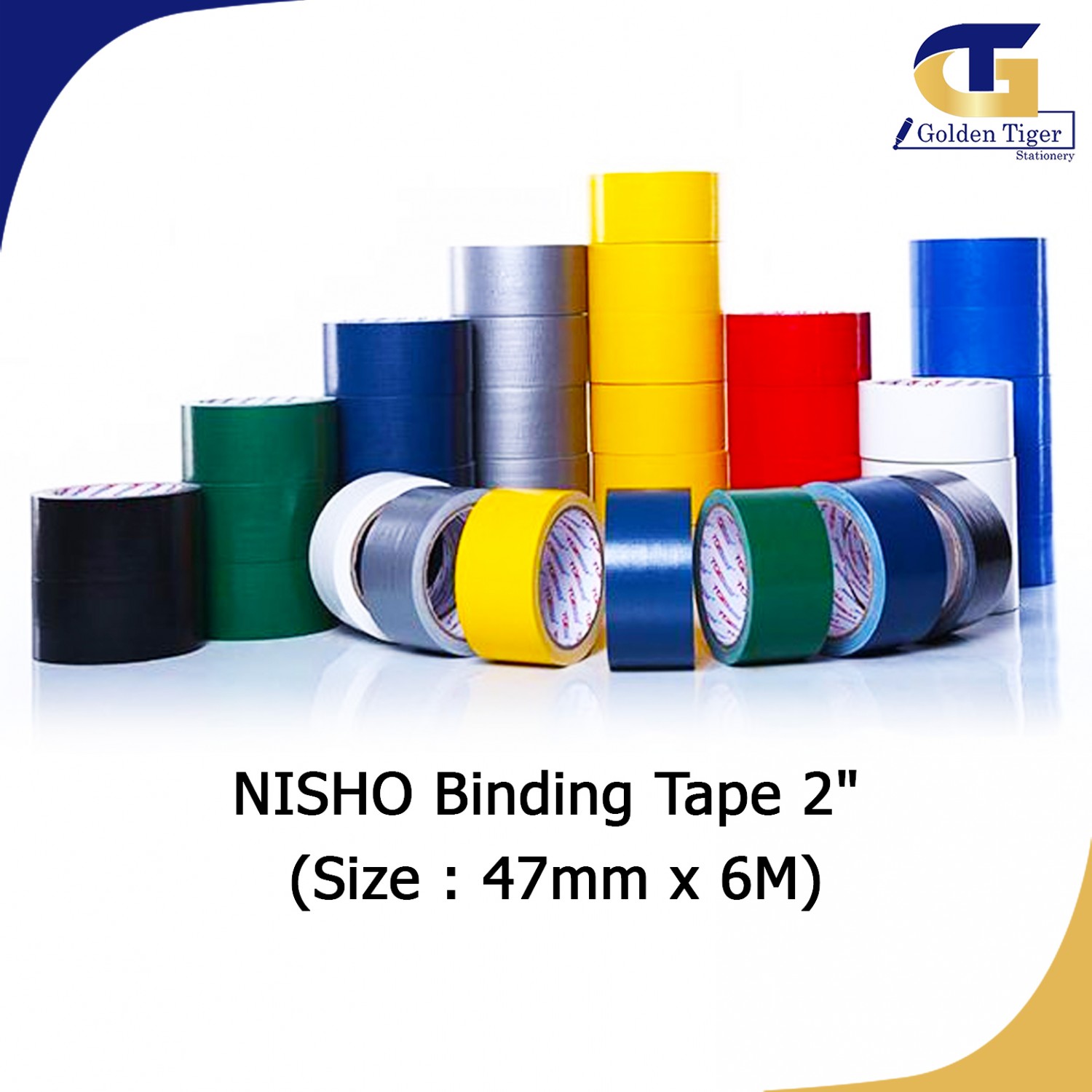 NISHO Binding Tape 2" (Size : 47mm x 6M) | Golden Tiger Stationery Store