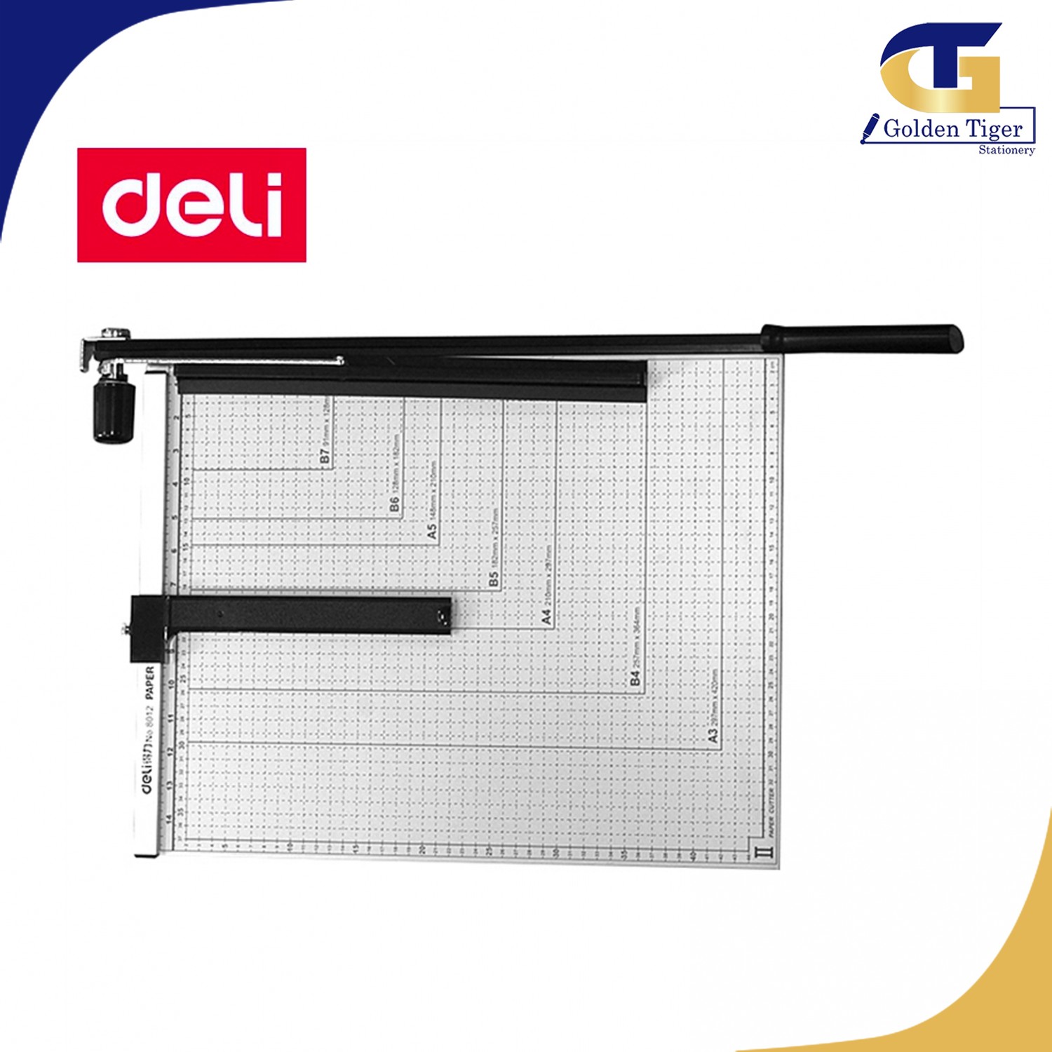 Deli Paper Cutter A3 (8012) | Golden Tiger Stationery Store