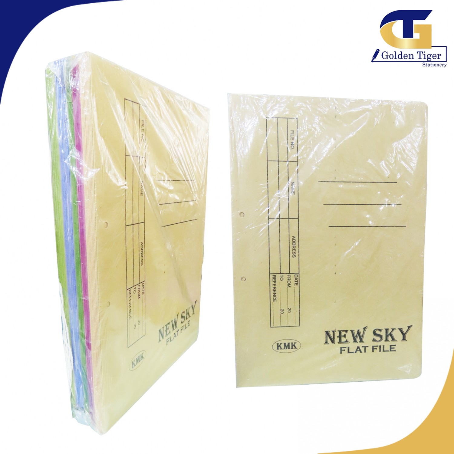 New Sky Paper File Color ( 50 pcs ) | Golden Tiger Stationery Store