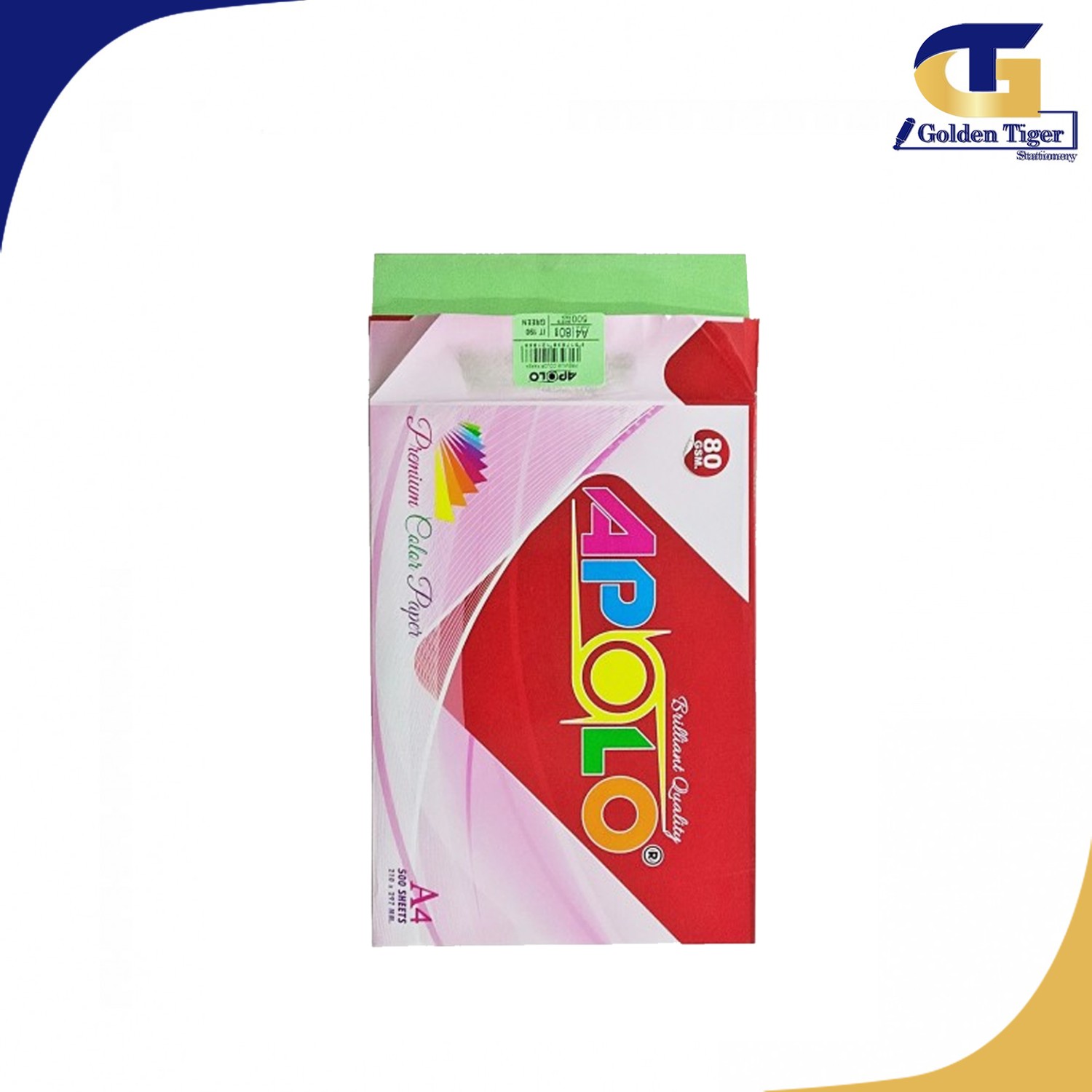 Color Paper A4 (80g ) 500 sheets 190 Green (စိမ်းနုရောင်) | Golden ...