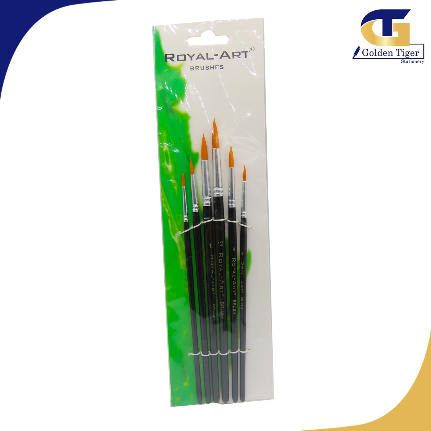 Royal-Art Brushes (RA-2526R) 6pcs 2,4,6,8,10,12 | Golden Tiger ...