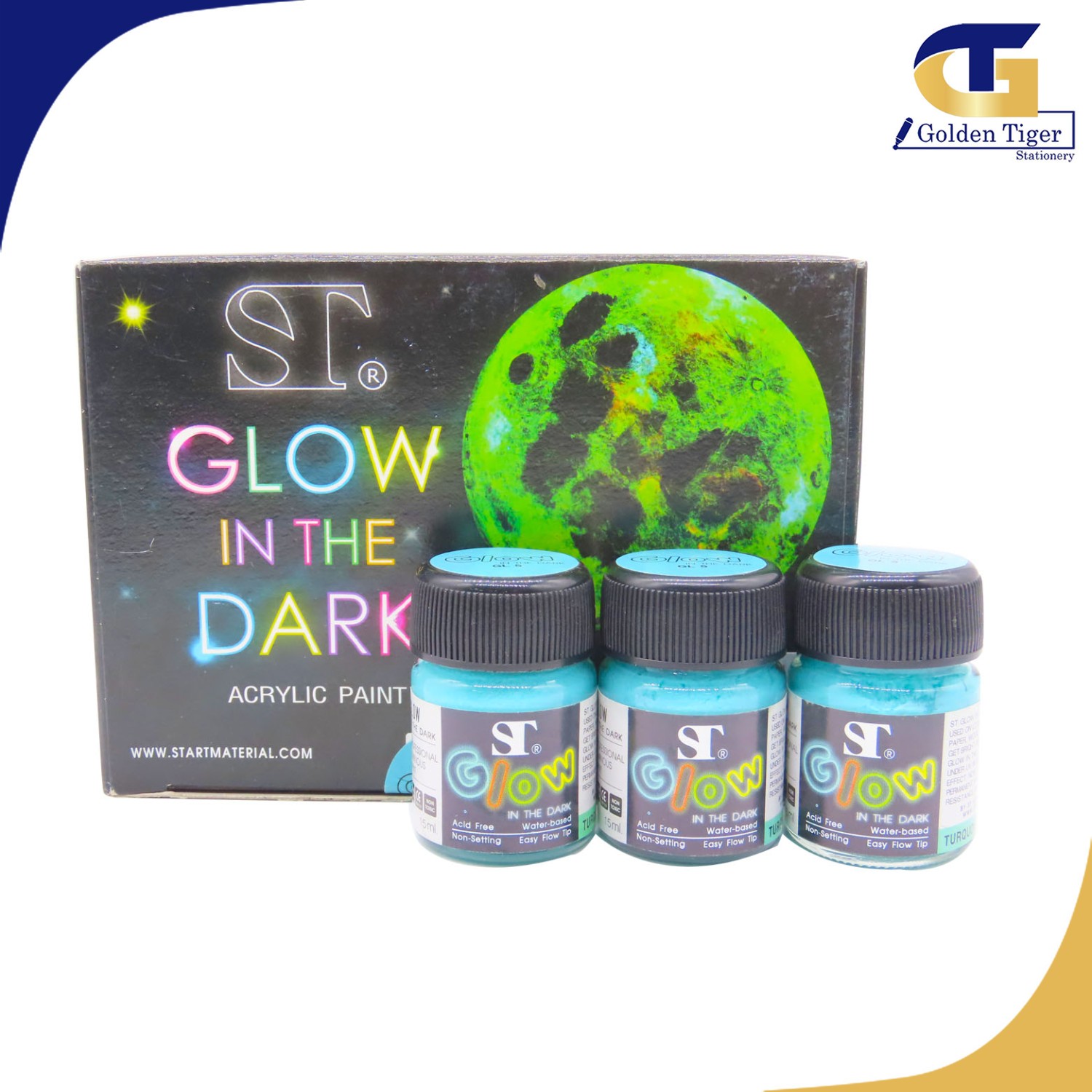 ST Glow In The Dark Acrylic Paint 15ml | Golden Tiger Stationery Store